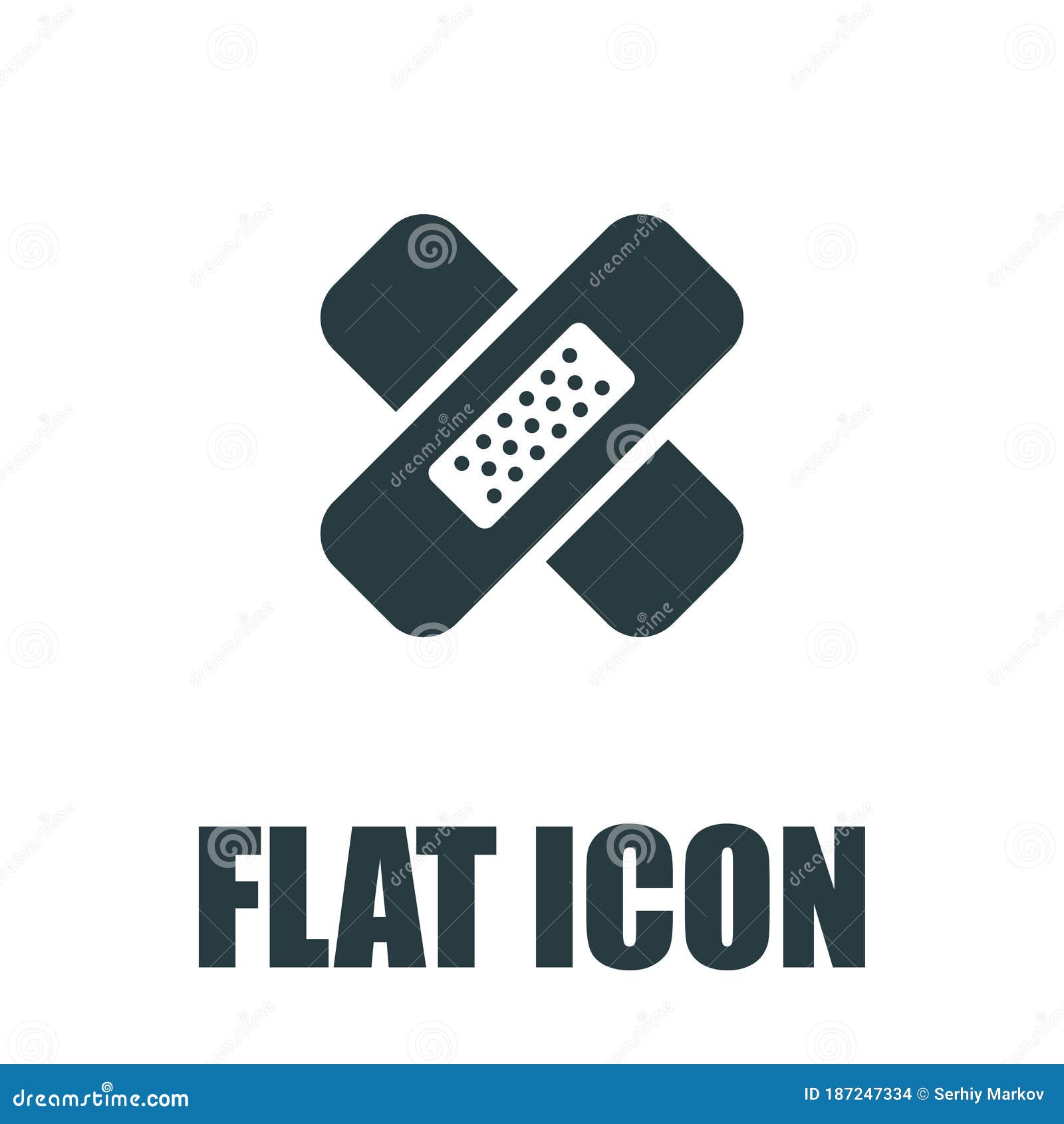 Plaster Icon Flat stock illustration. Illustration of adhesive - 187247334