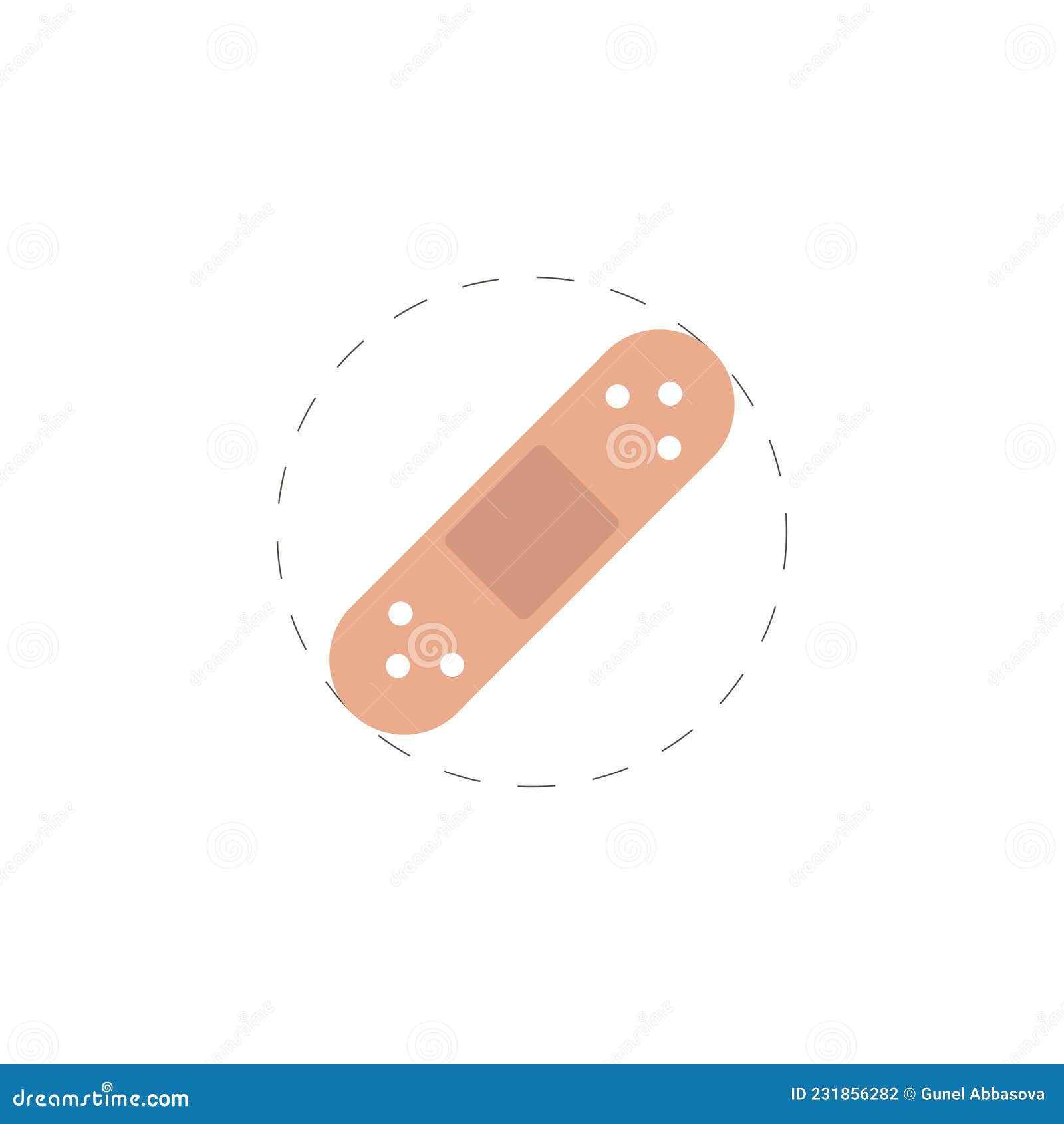 Plaster Illustration. Plaster Flat Icon on White Background. Plaster ...