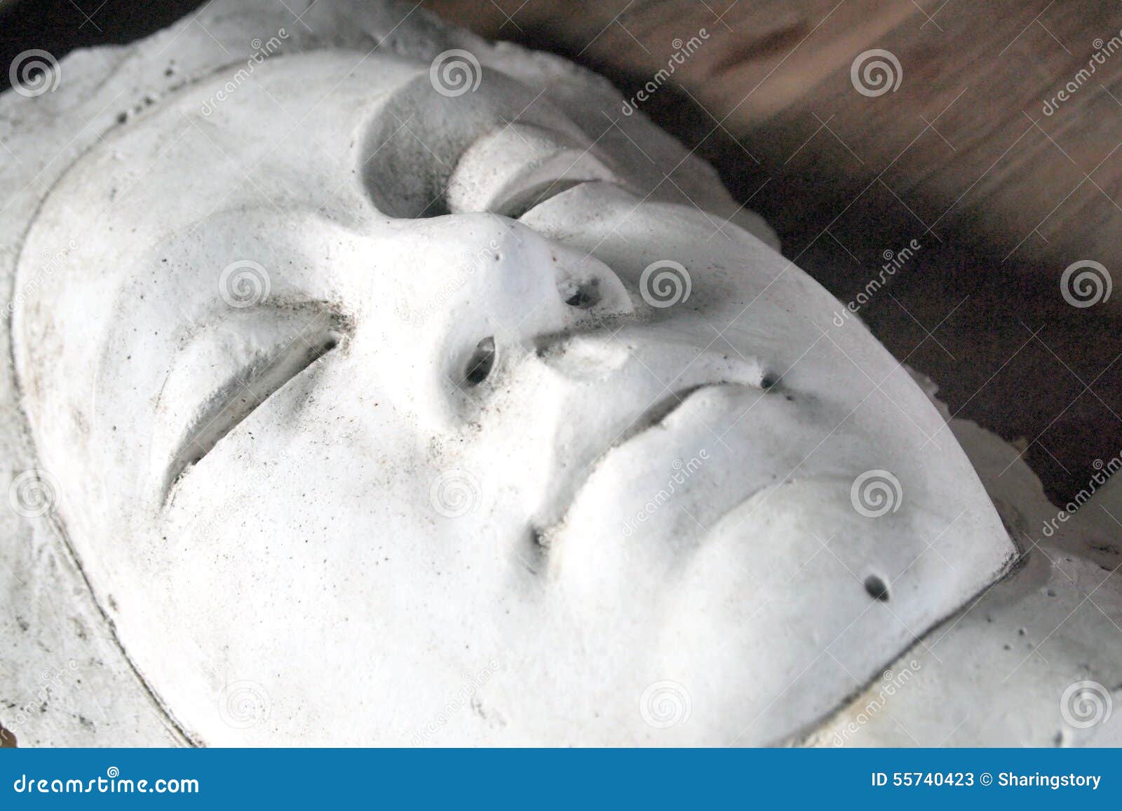 Plaster mask stock image. Image of sculpture, rough, grey - 55740423