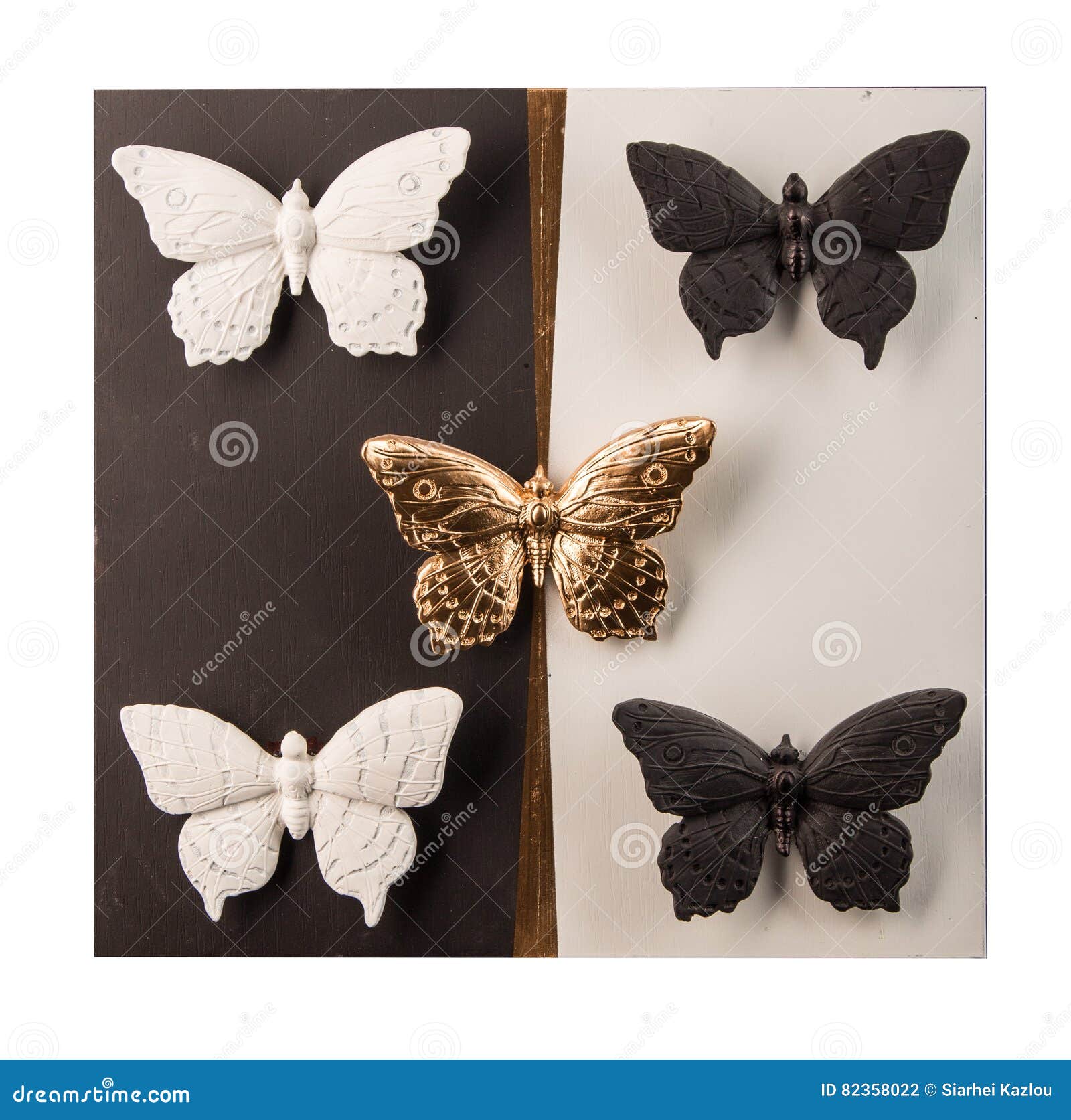 Plaster relief butterfly stock photo. Image of detail - 82358022