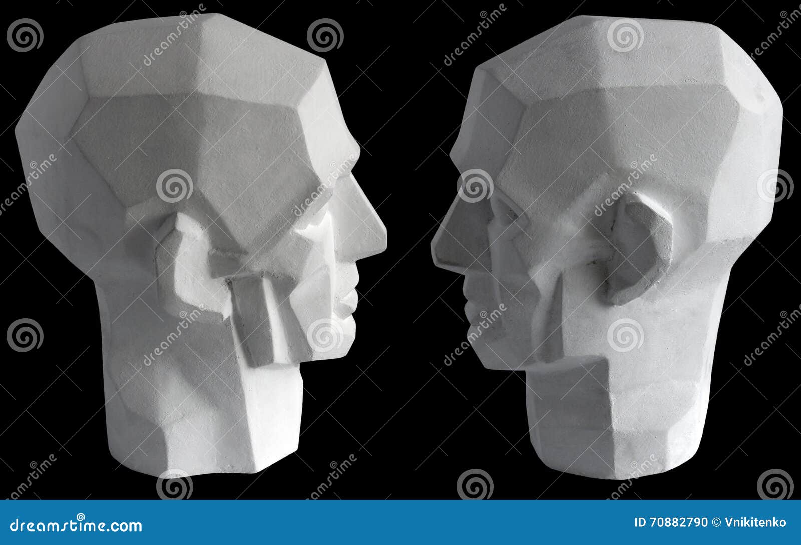 Plaster Sculpture of the Head Stock Photo - Image of isolated, class ...