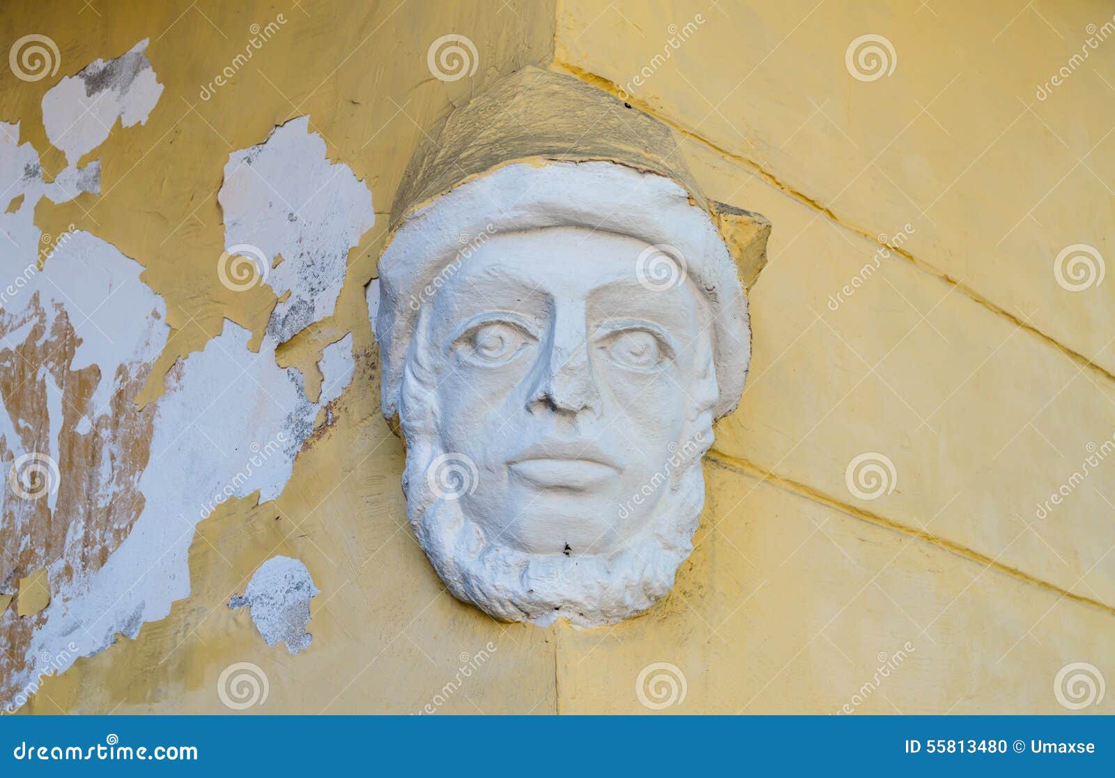 Plaster Sculpture of a Man S Face. Stock Photo - Image of detail, head ...