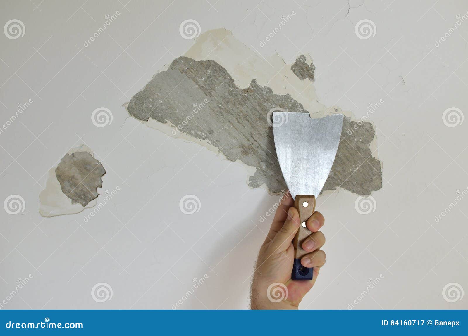 Plaster Spatula in Action stock image. Image of object - 84160717