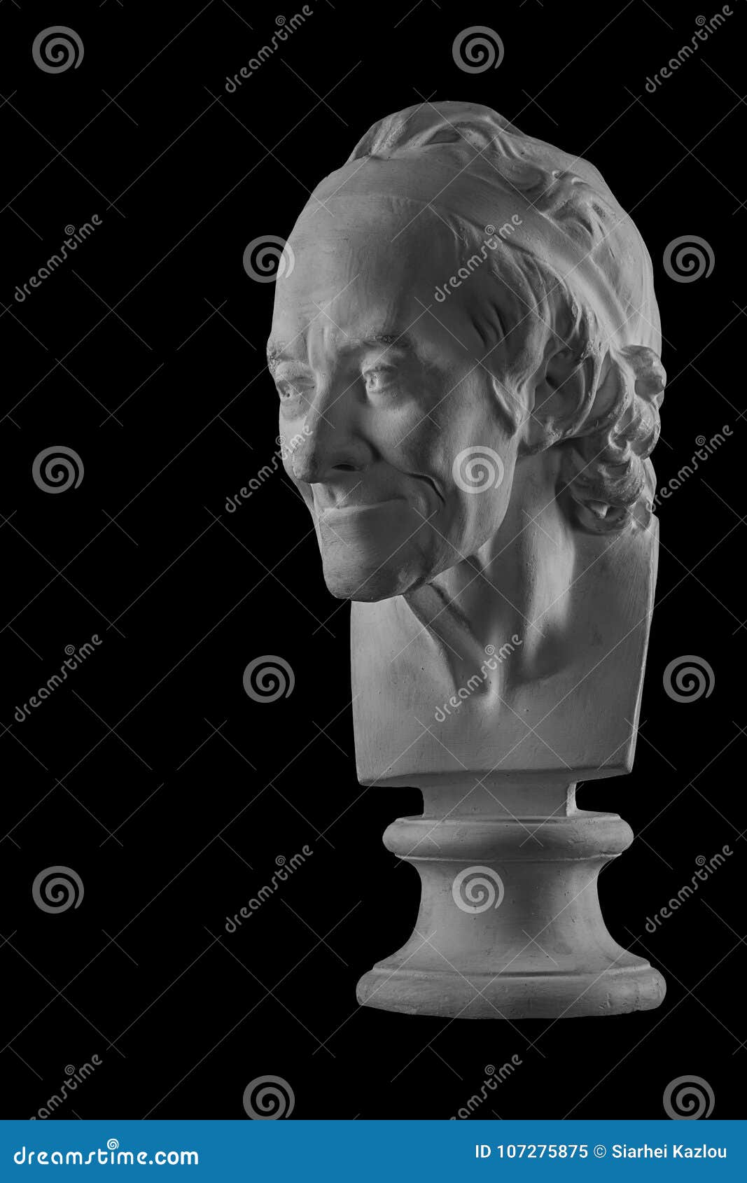 Plaster Statue of the Bust of an Old Man Stock Image - Image of gypsum ...