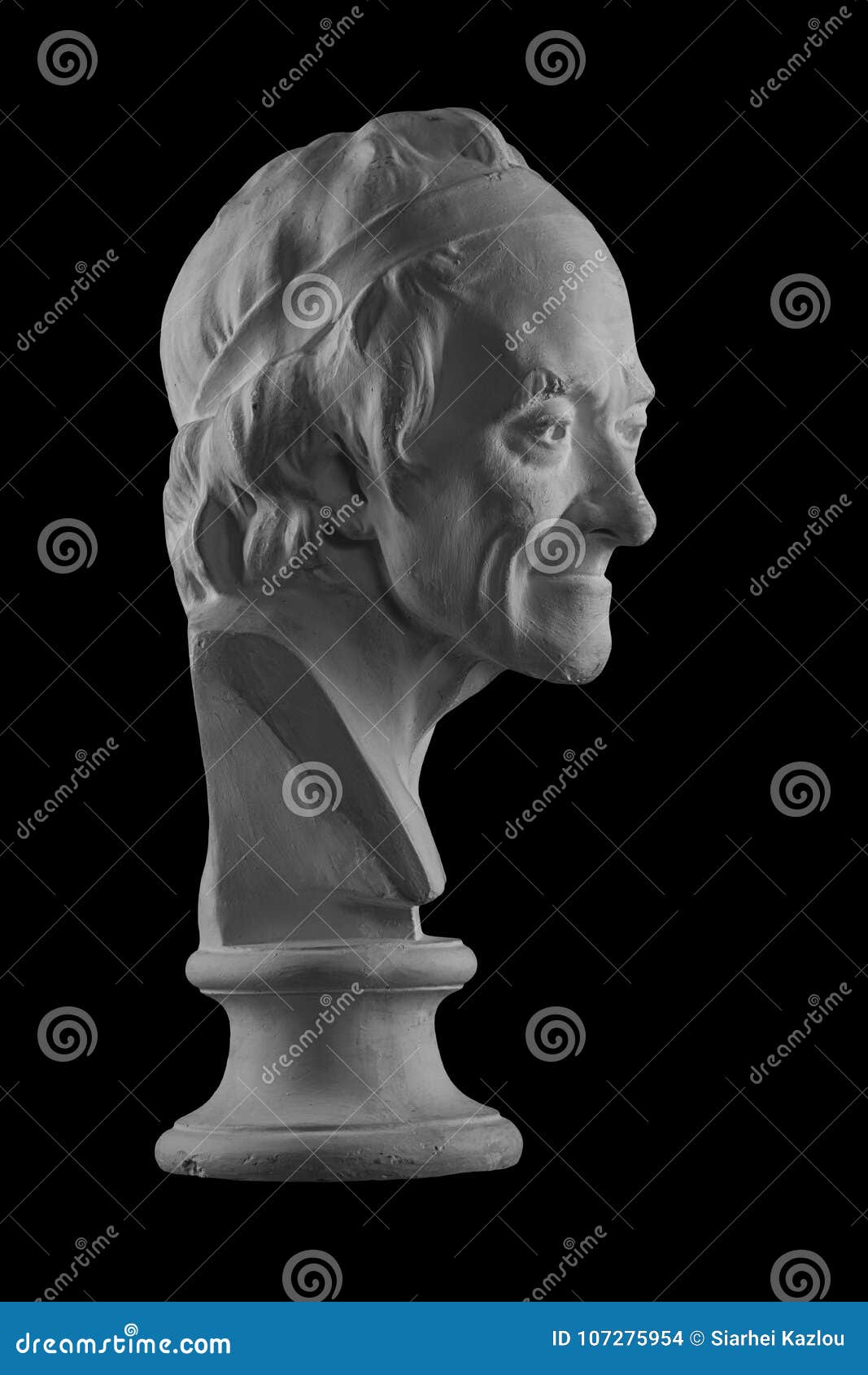 Plaster Statue of the Bust of an Old Man Stock Photo - Image of ...