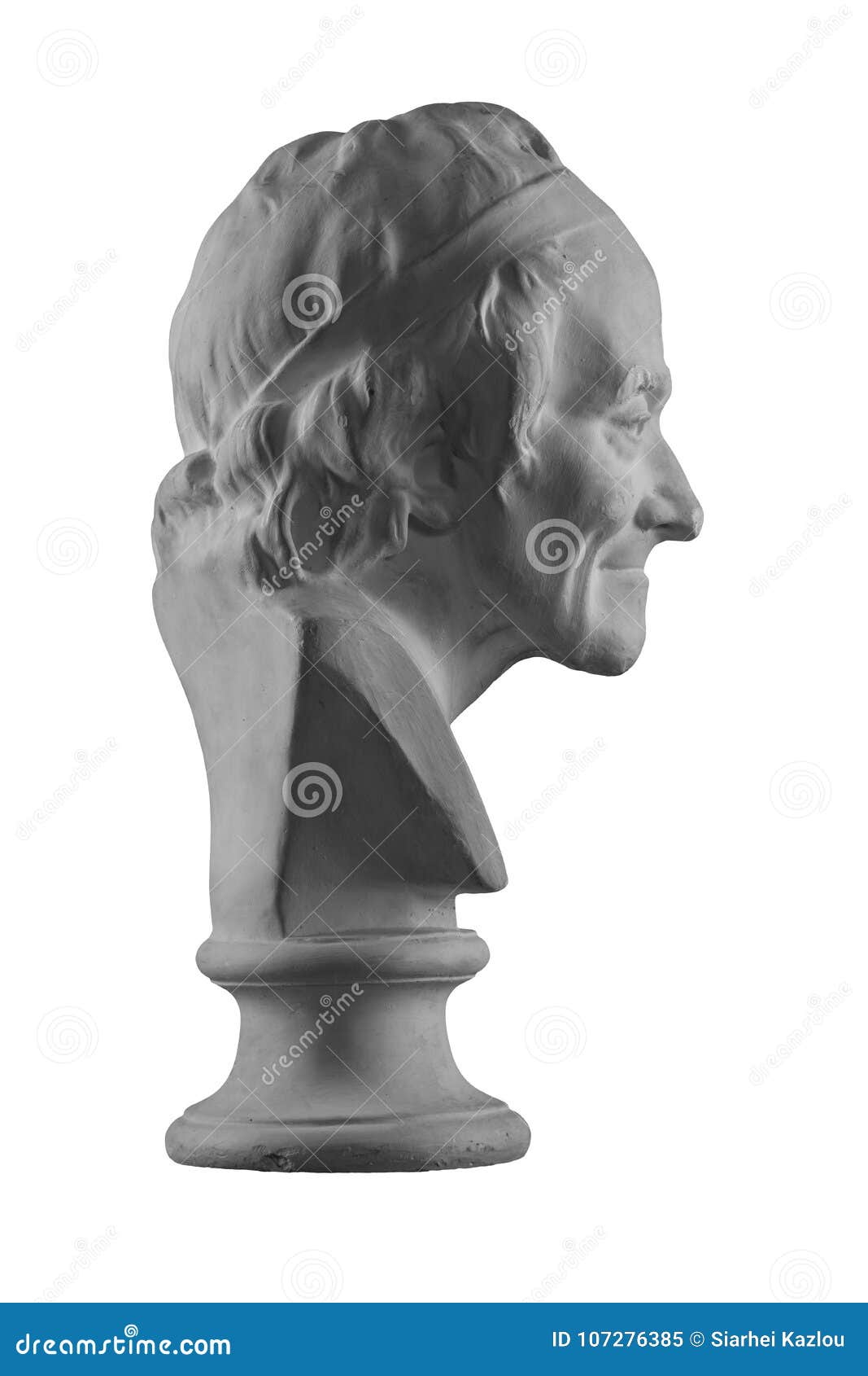 Plaster Statue of the Bust of an Old Man Stock Image - Image of gypsum ...