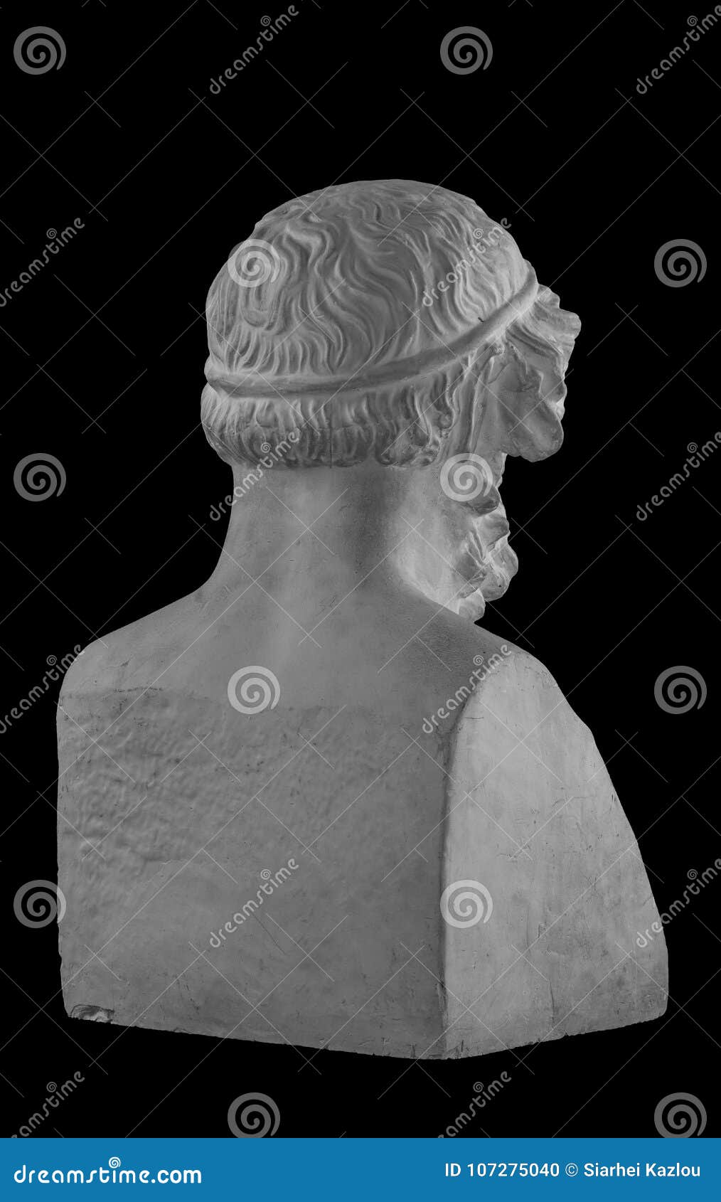 Plaster Statue of the Bust of the Philosopher Homer Stock Photo - Image ...