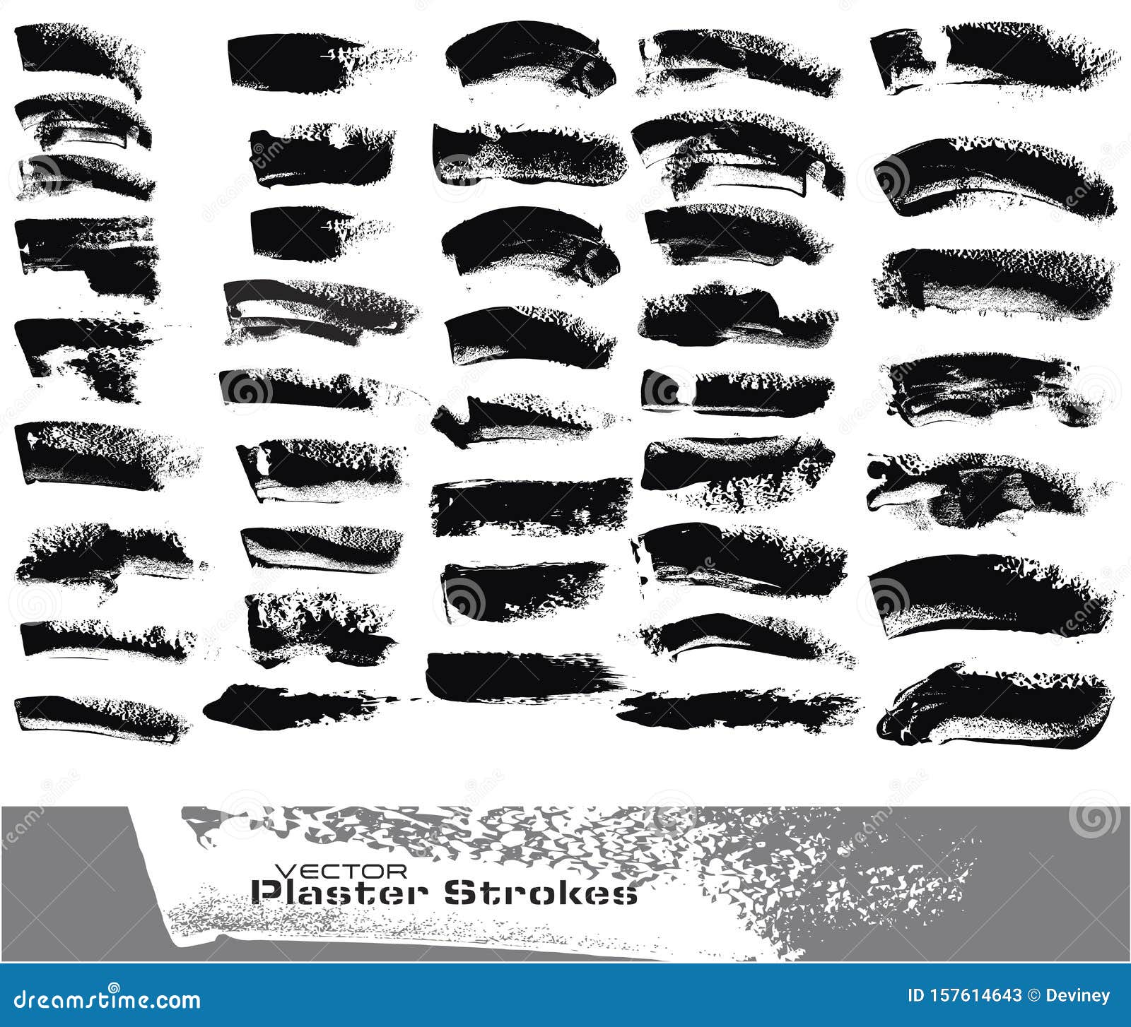 Plaster Strokes Vector stock vector. Illustration of plaster - 157614643