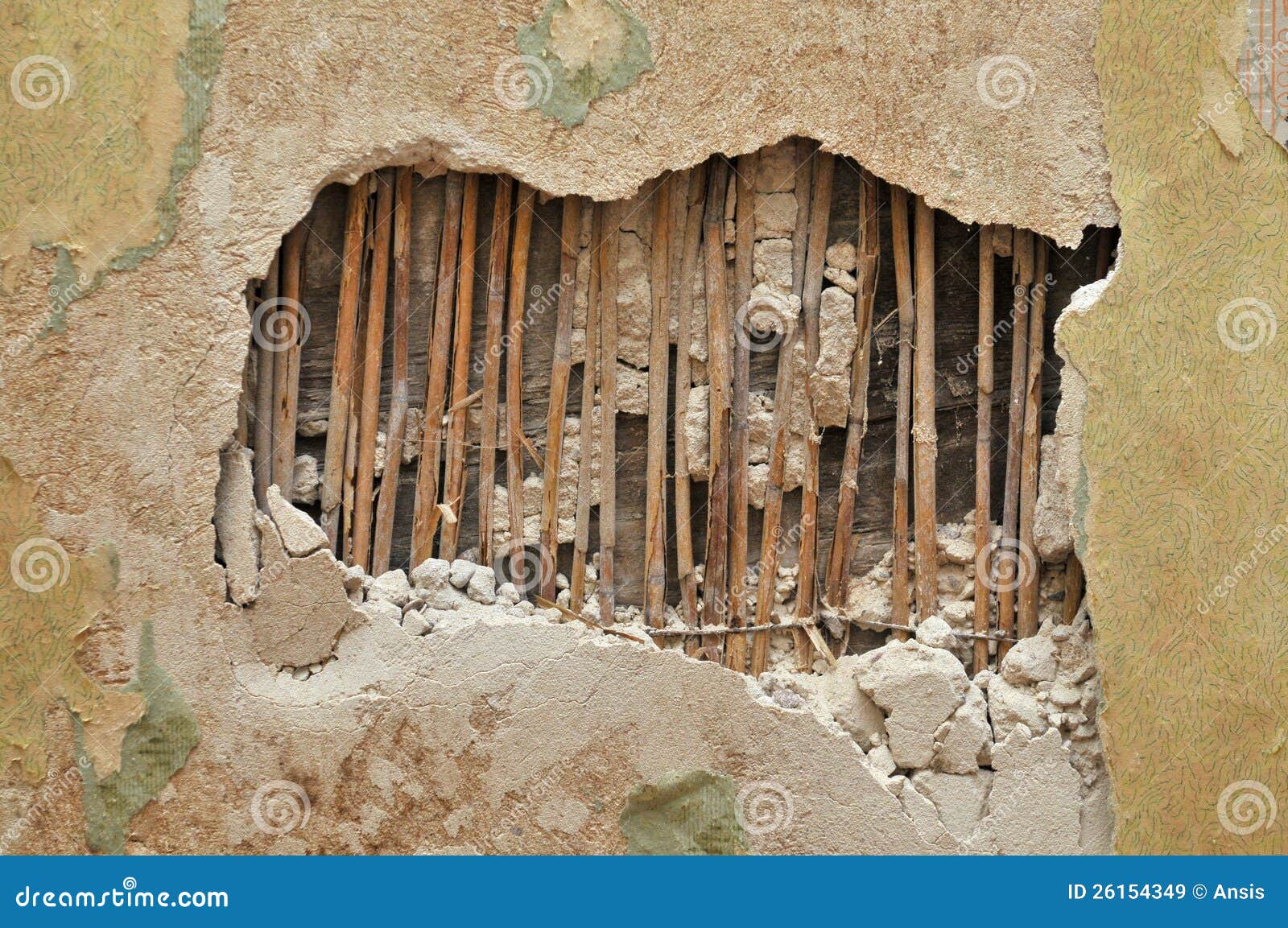 Plaster uncovering reed stock image. Image of grid, background - 26154349