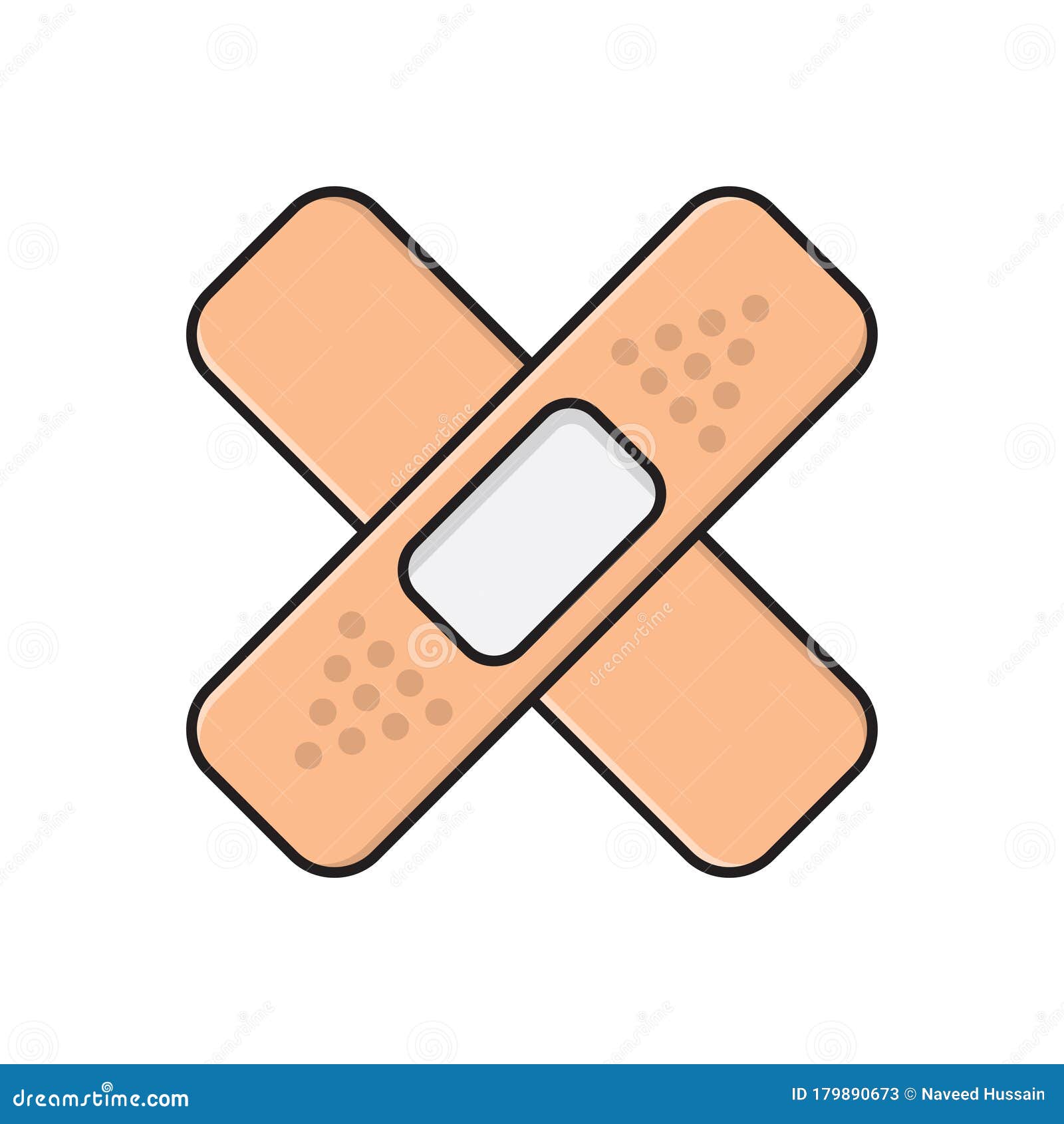 Plaster Vector Flat Color Icon Stock Vector - Illustration of aids ...
