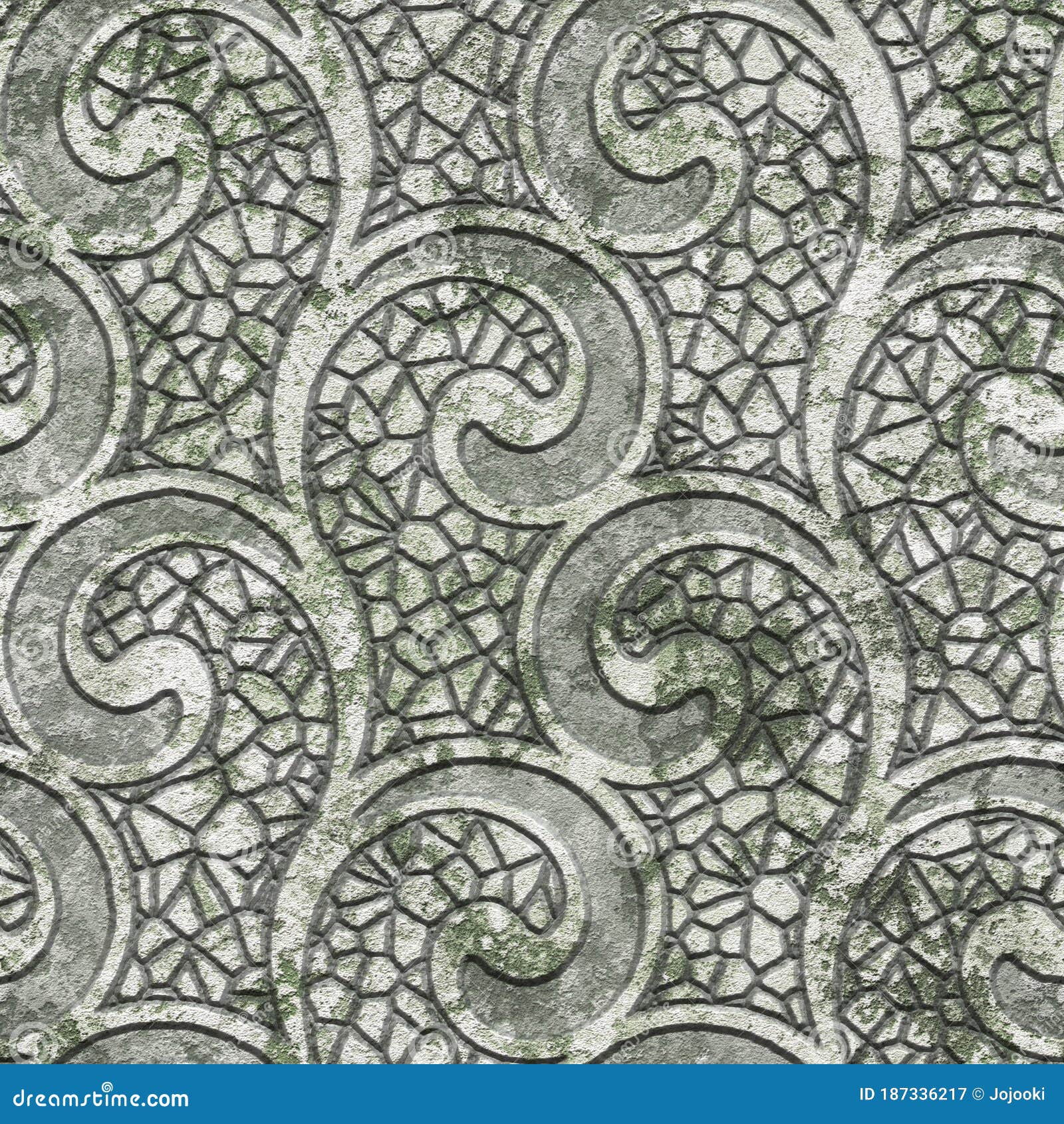 Plaster Wall with Pattern Seamless Texture, 3d Illustration Stock Image ...