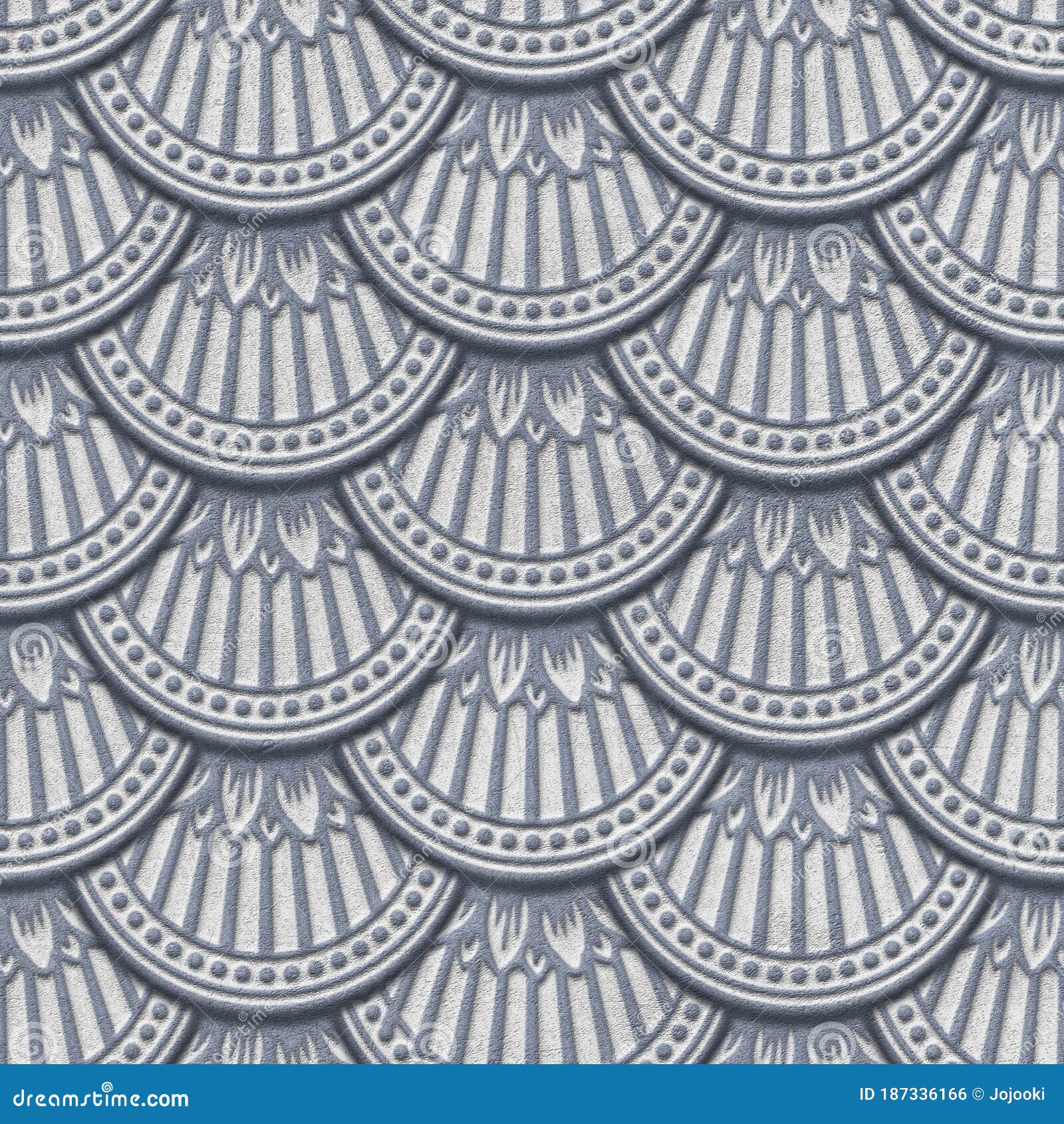 Plaster Wall with Scale Fish Pattern Seamless Texture, 3d Illustration ...