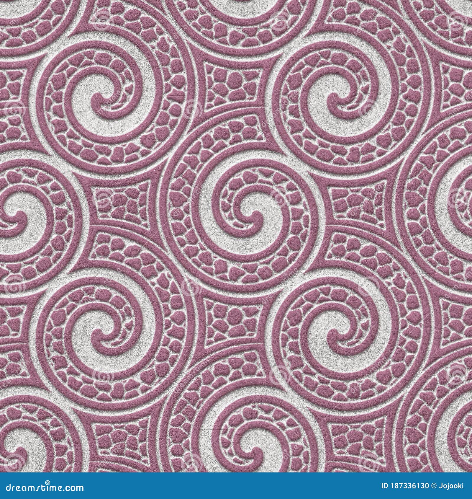 Plaster Wall with Swirls Pattern Seamless Texture, 3d Illustration ...