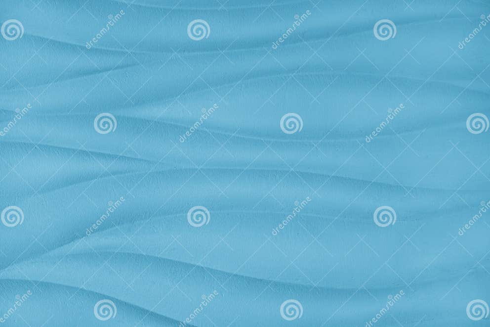 Plaster Wall with Volumetric Relief Surface Wavy Form Pattern, Blue ...