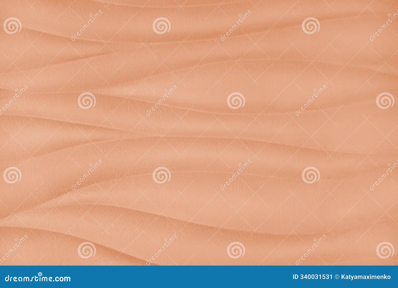 Plaster Wall with Volumetric Relief Surface Wavy Form Pattern, Orange ...