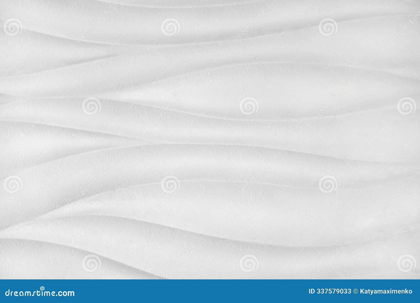 Plaster Wall with Volumetric Relief Surface Wavy Form Pattern, White ...