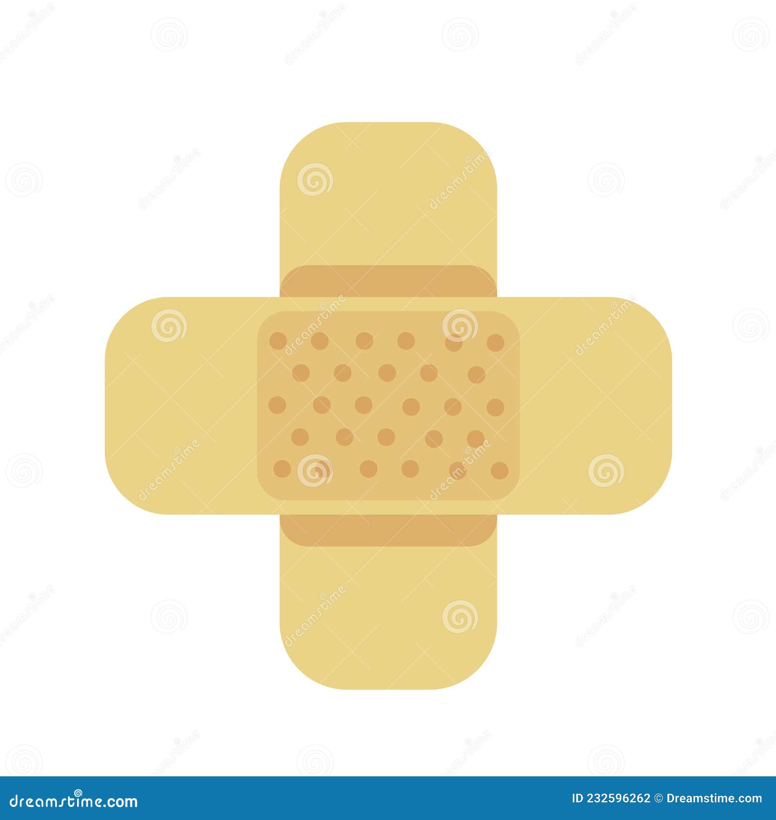 Plaster on a White Background. Vector in Cartoon Style Stock Vector ...