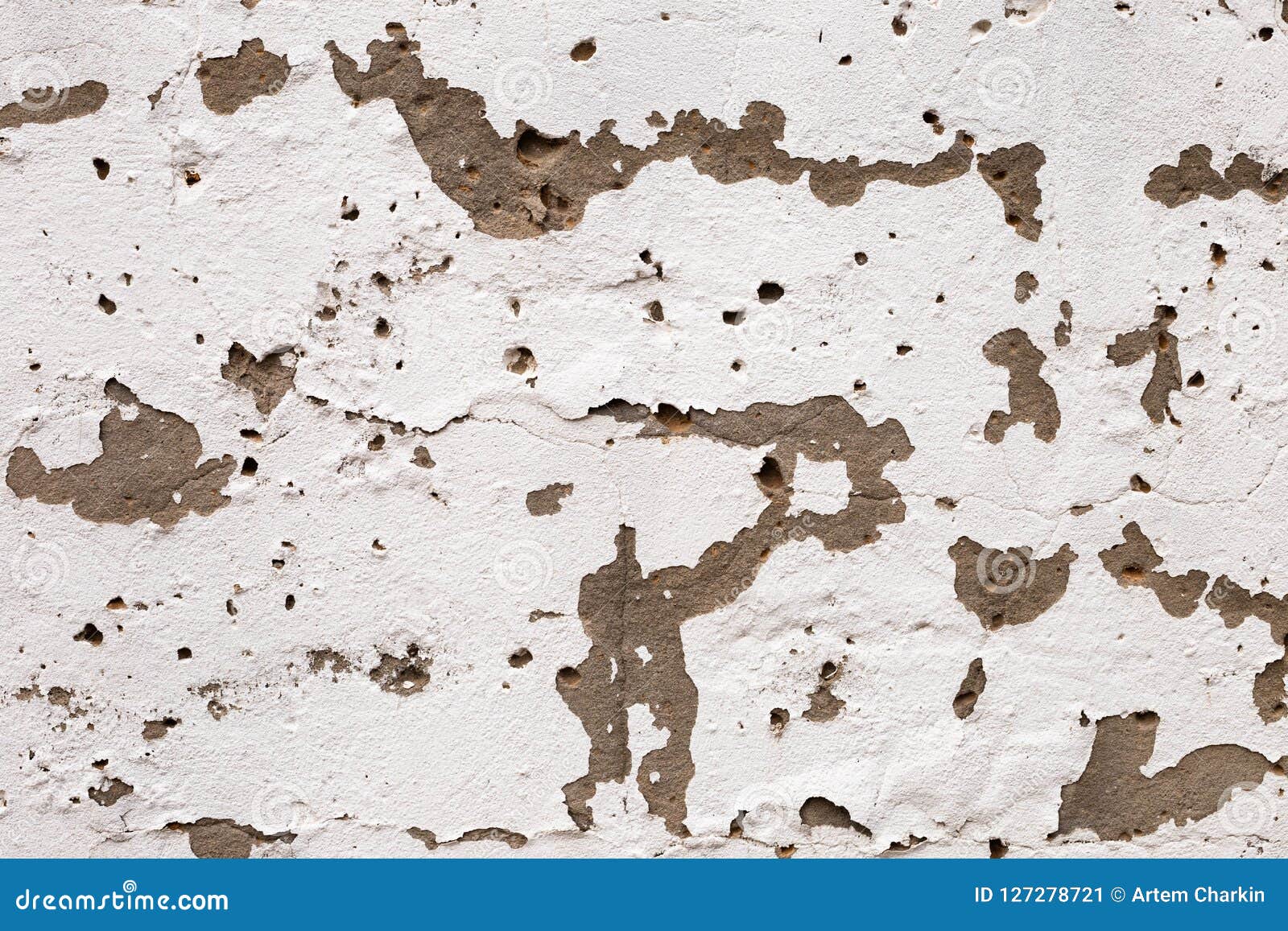 Plastered Brick Wall with Crumbling Plaster Stock Image - Image of ...