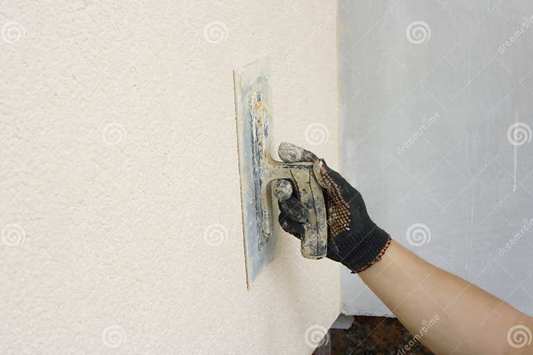 Plasterer stock photo. Image of textured, improvement - 14513238