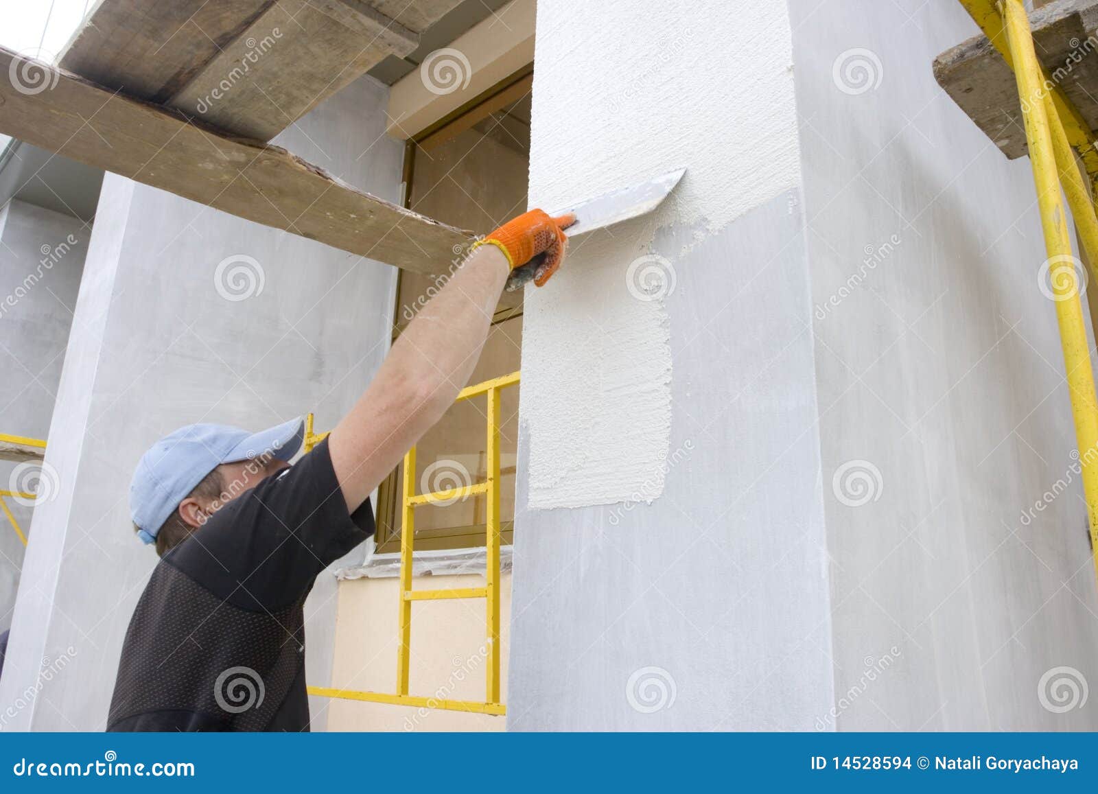 Plasterer stock photo. Image of working, worker, finishing - 14528594