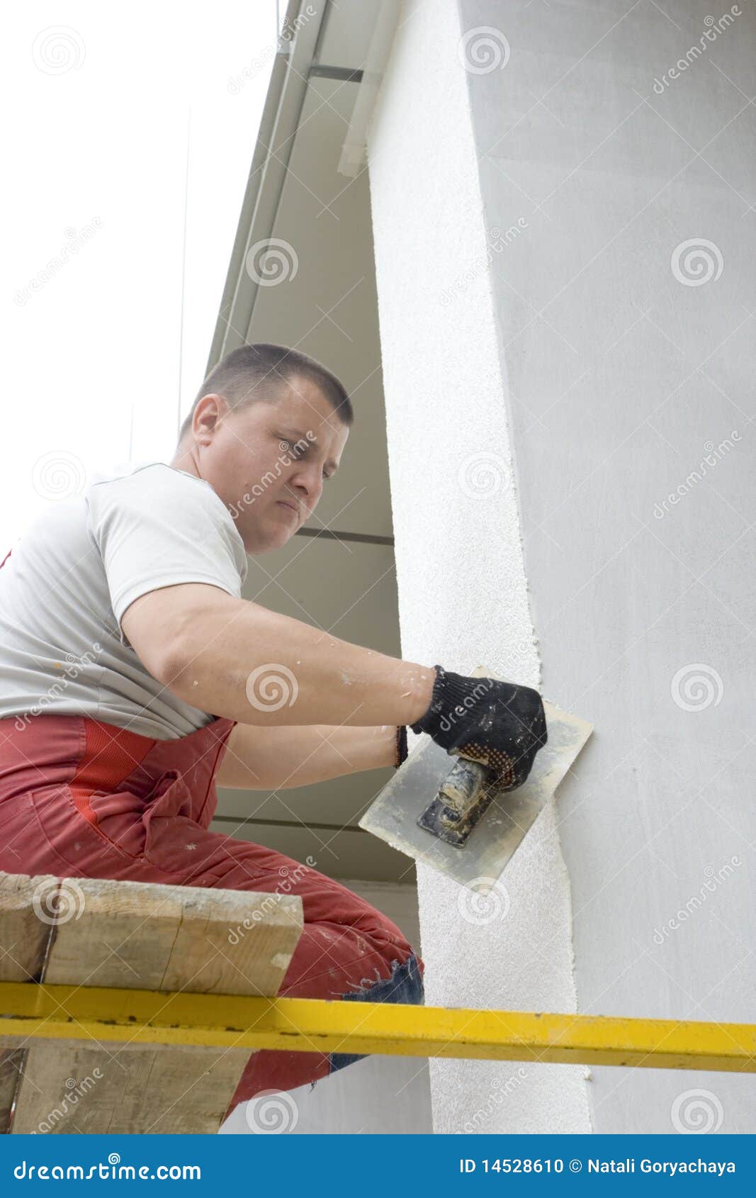 Plasterer stock photo. Image of worker, architecture - 14528610