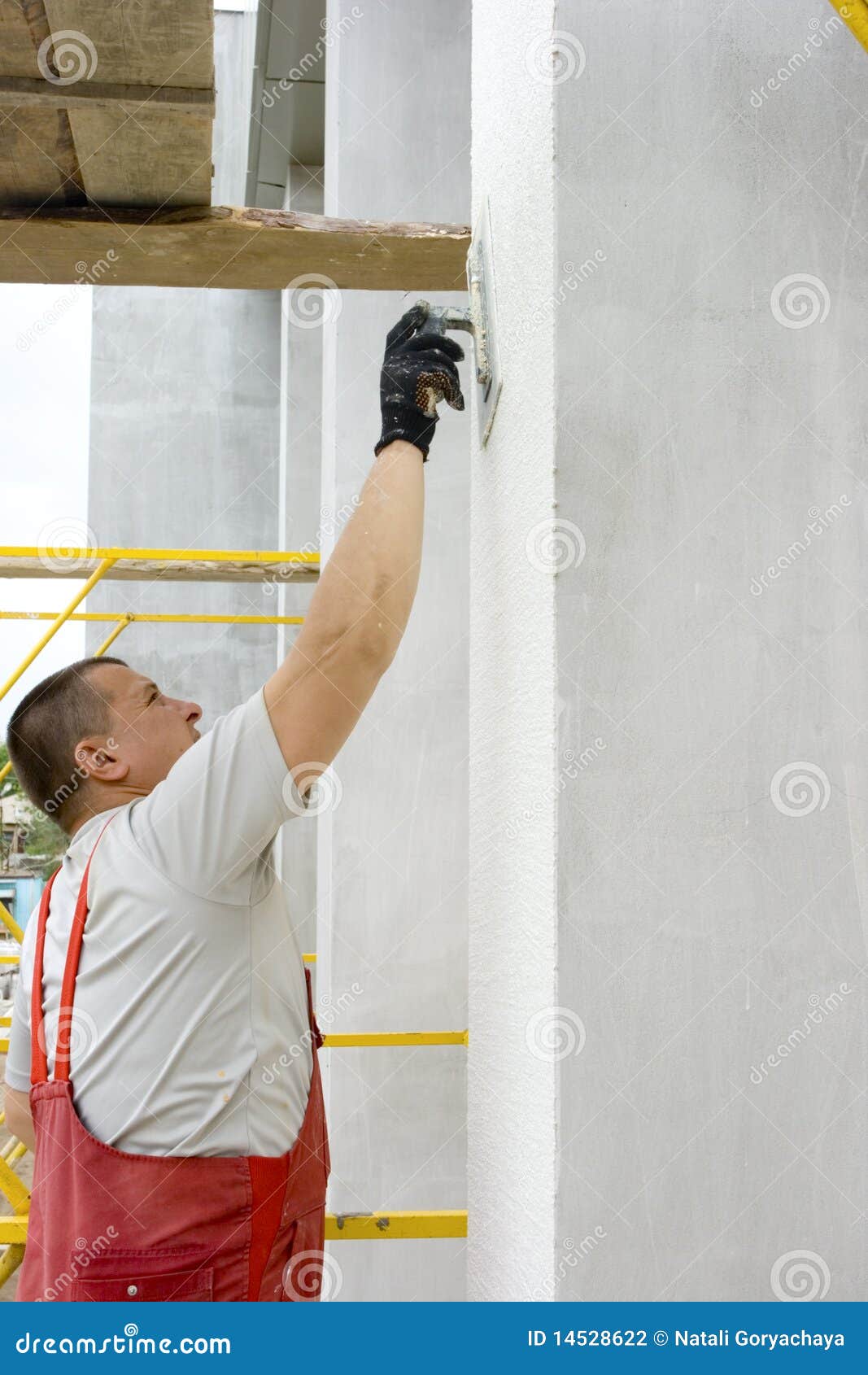 Plasterer stock photo. Image of trowel, construction - 14528622