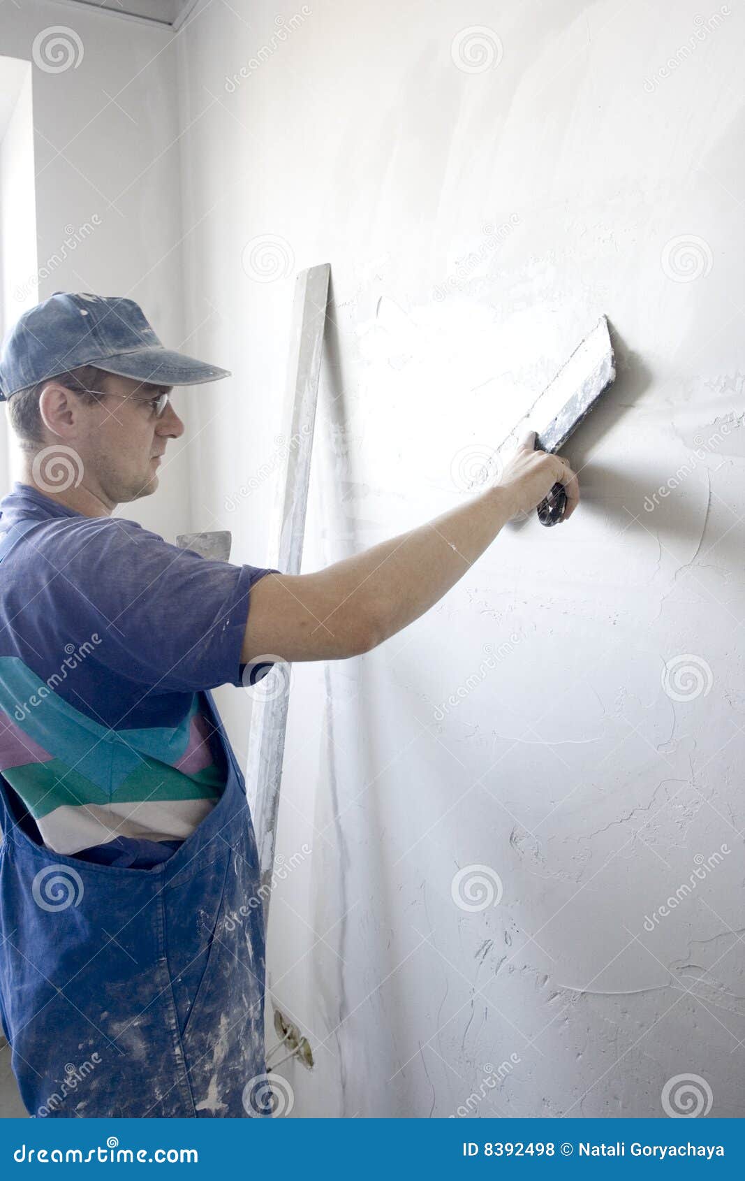 Plasterer stock photo. Image of builder, building, spatula - 8392498