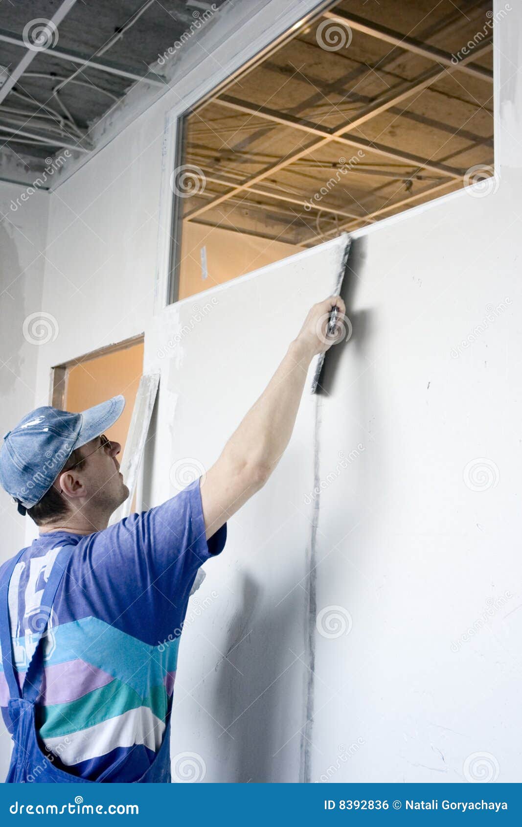 Plasterer stock photo. Image of building, toil, plasterer - 8392836