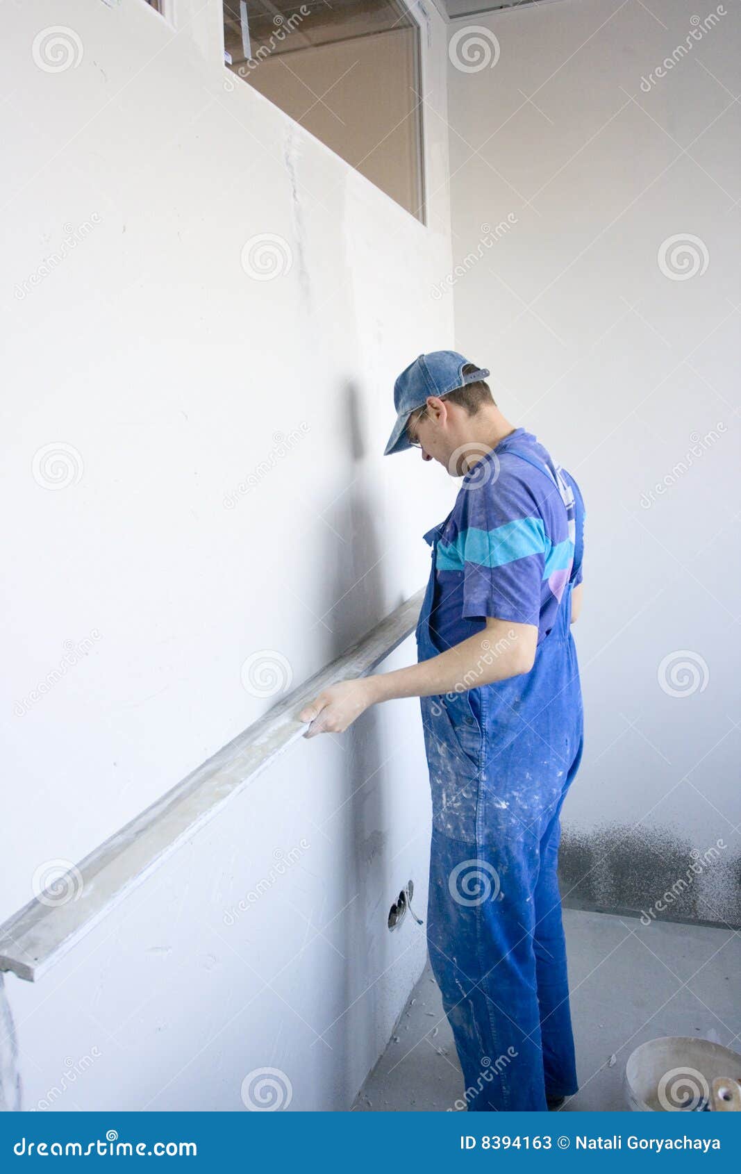 Plasterer stock image. Image of prepare, puttying, stucco - 8394163