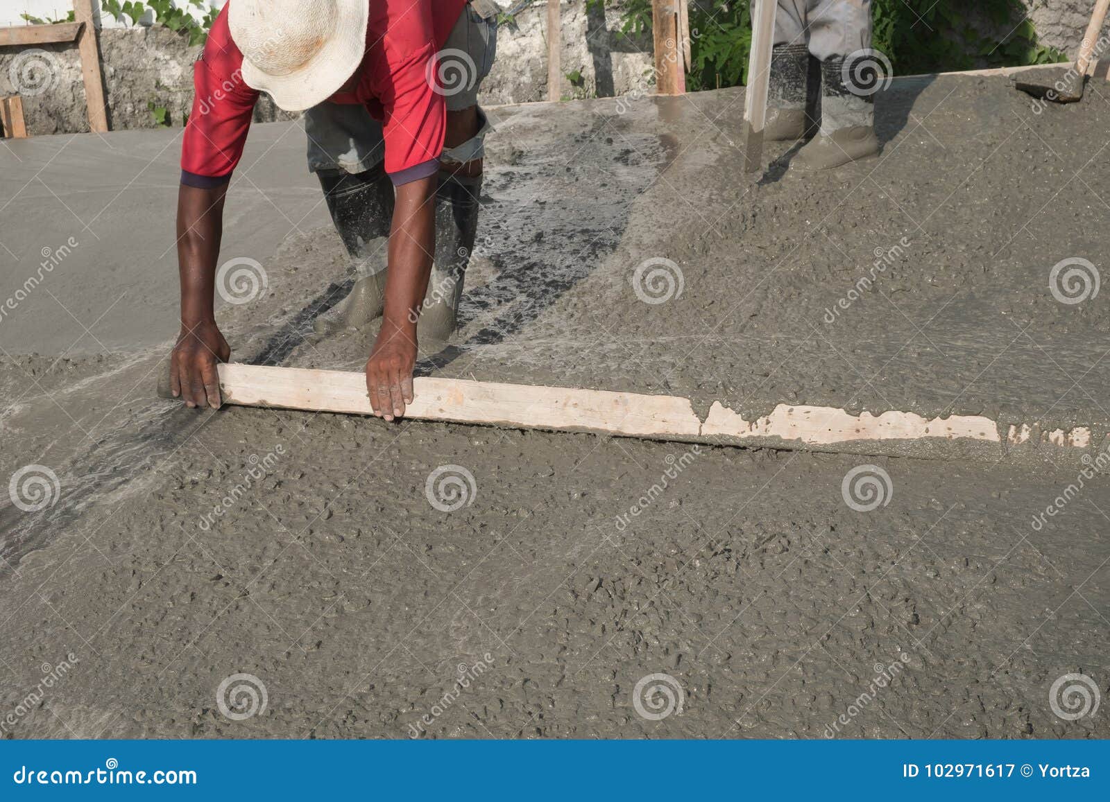 Plasterer Screed Concrete for Floor Stock Image - Image of coating ...