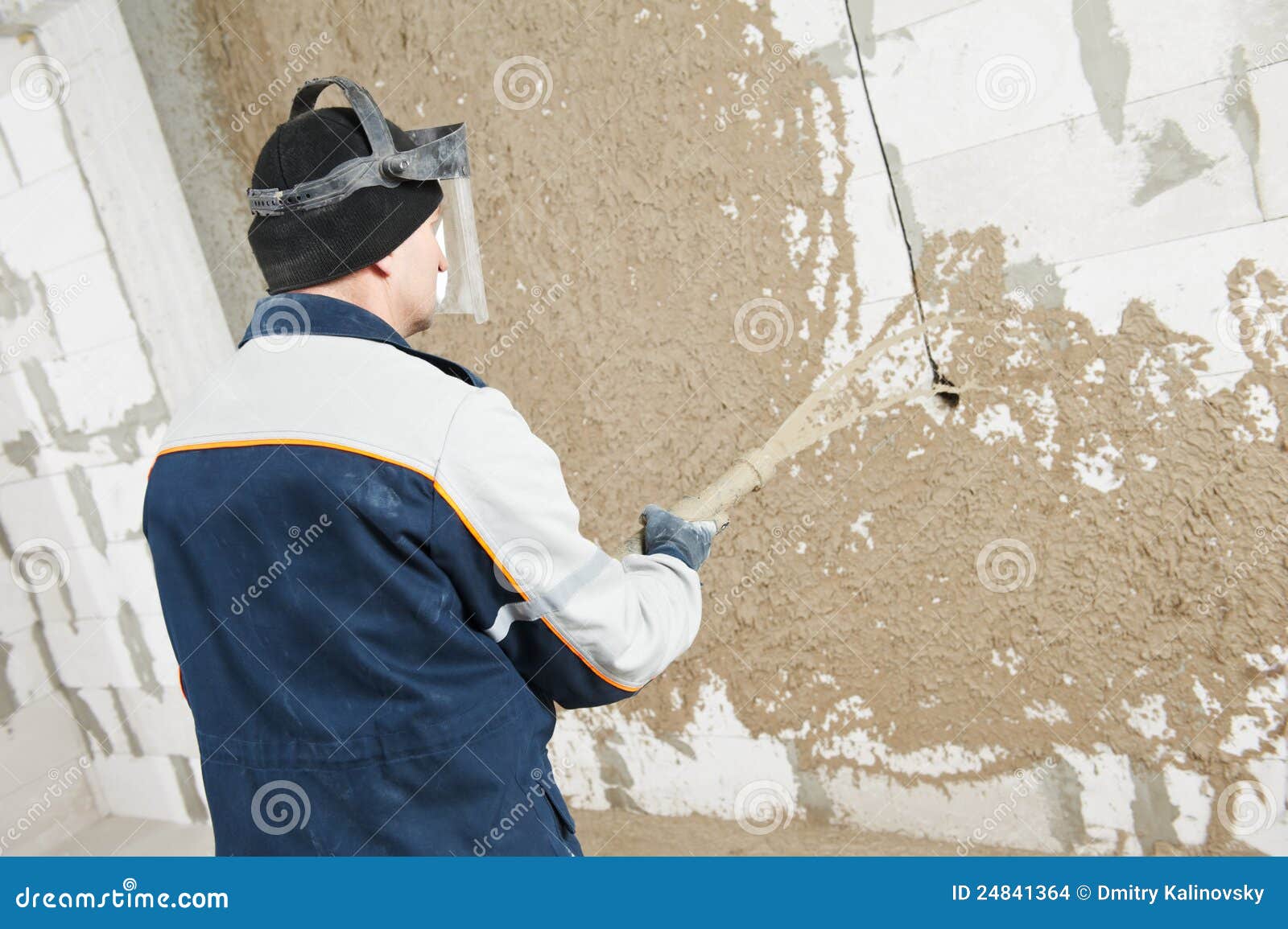 Liquid Plaster Being Poured Into Brimming Mold Stock Photo ...