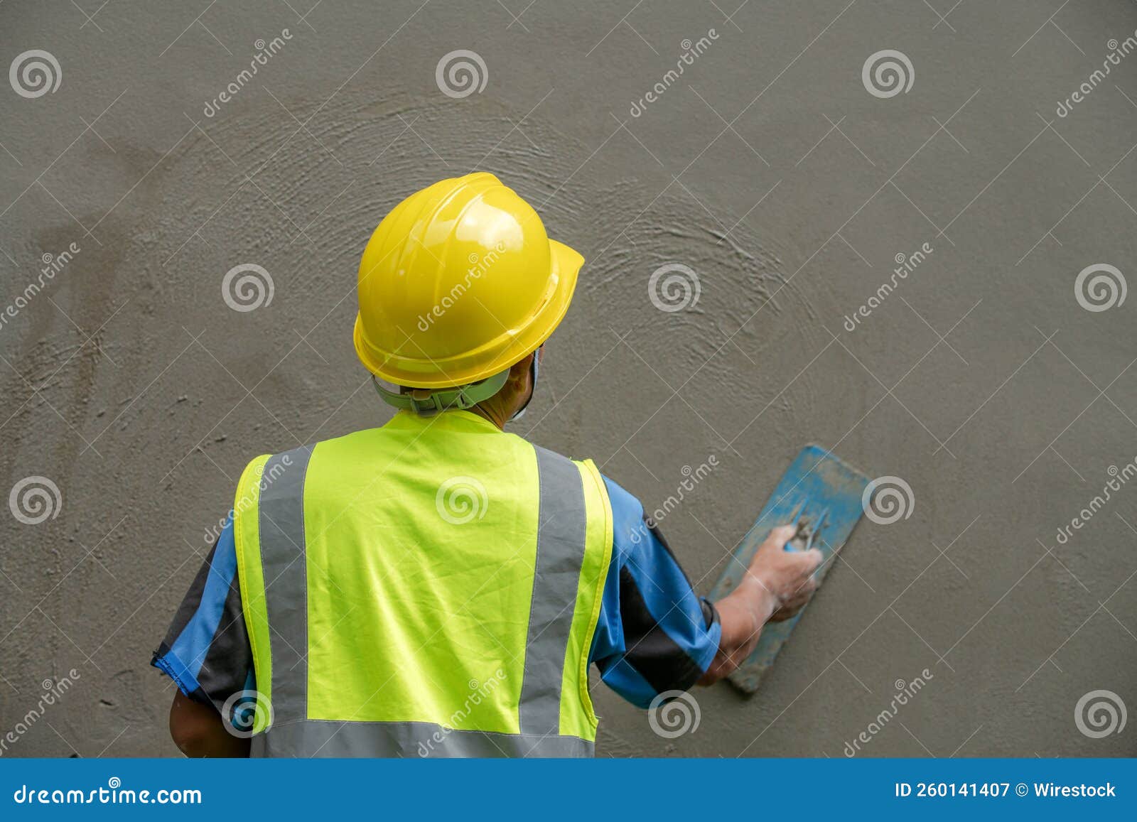 Plasterers are Plastering Walls in Building Construction with Mo Stock ...
