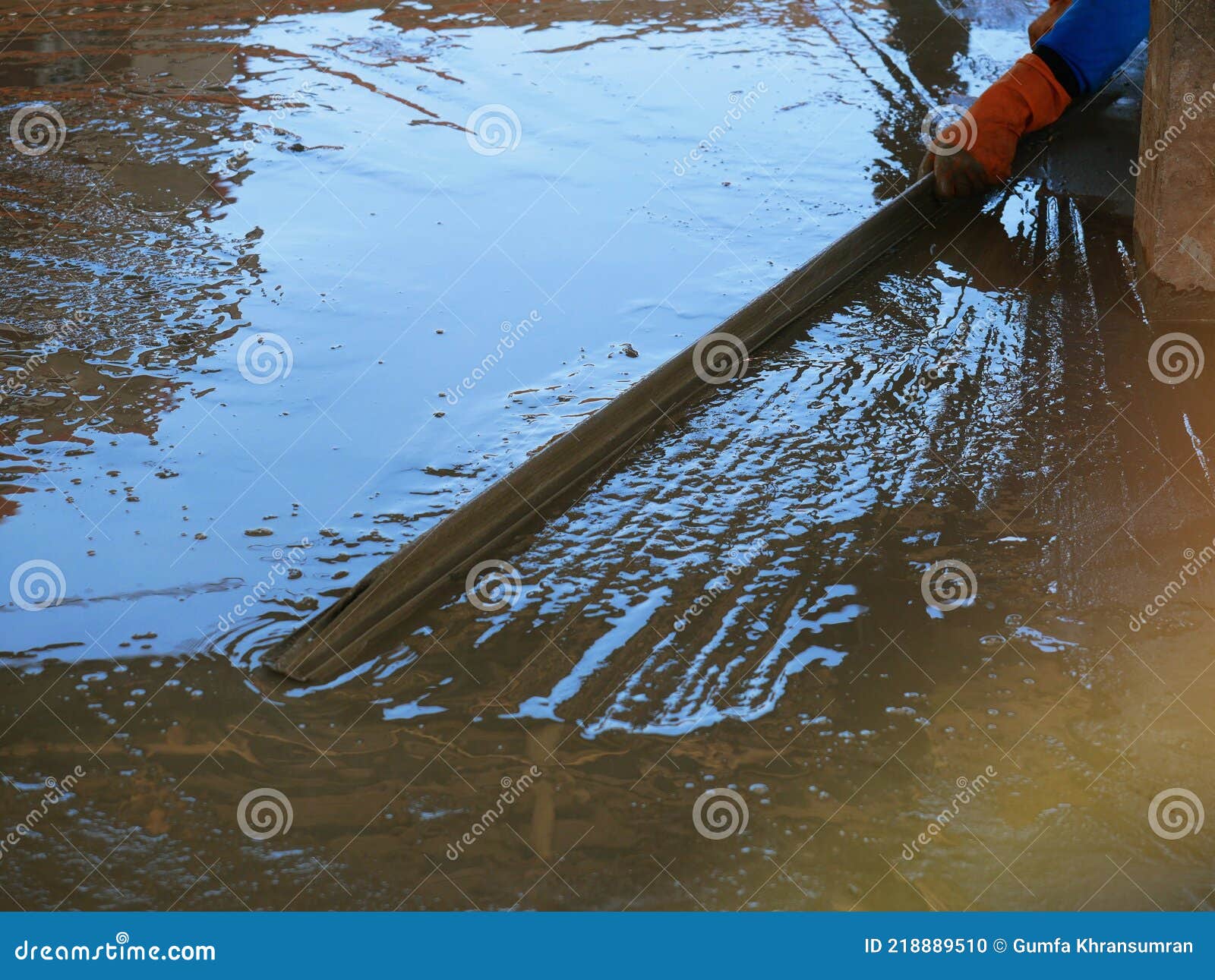 Plasterers are Using Equipment To Smooth the Plaster Stock Photo ...