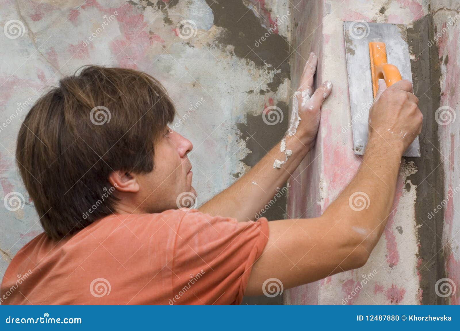 Plastering stock photo. Image of refit, intdoor, home - 12487880