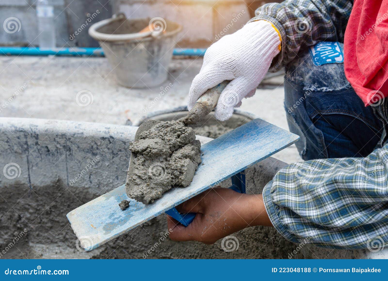 Plastering Equipment, Construction Tools Stock Photo - Image of brick ...