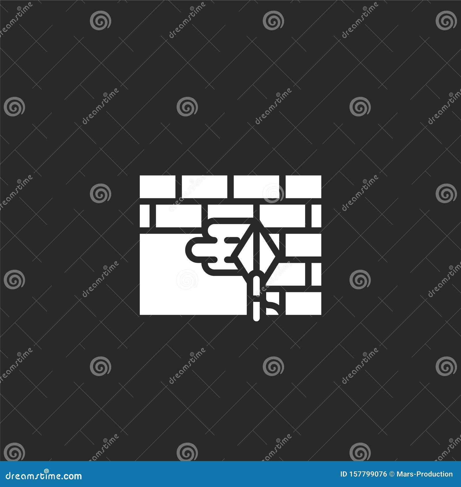 Plastering Icon. Filled Plastering Icon for Website Design and Mobile ...