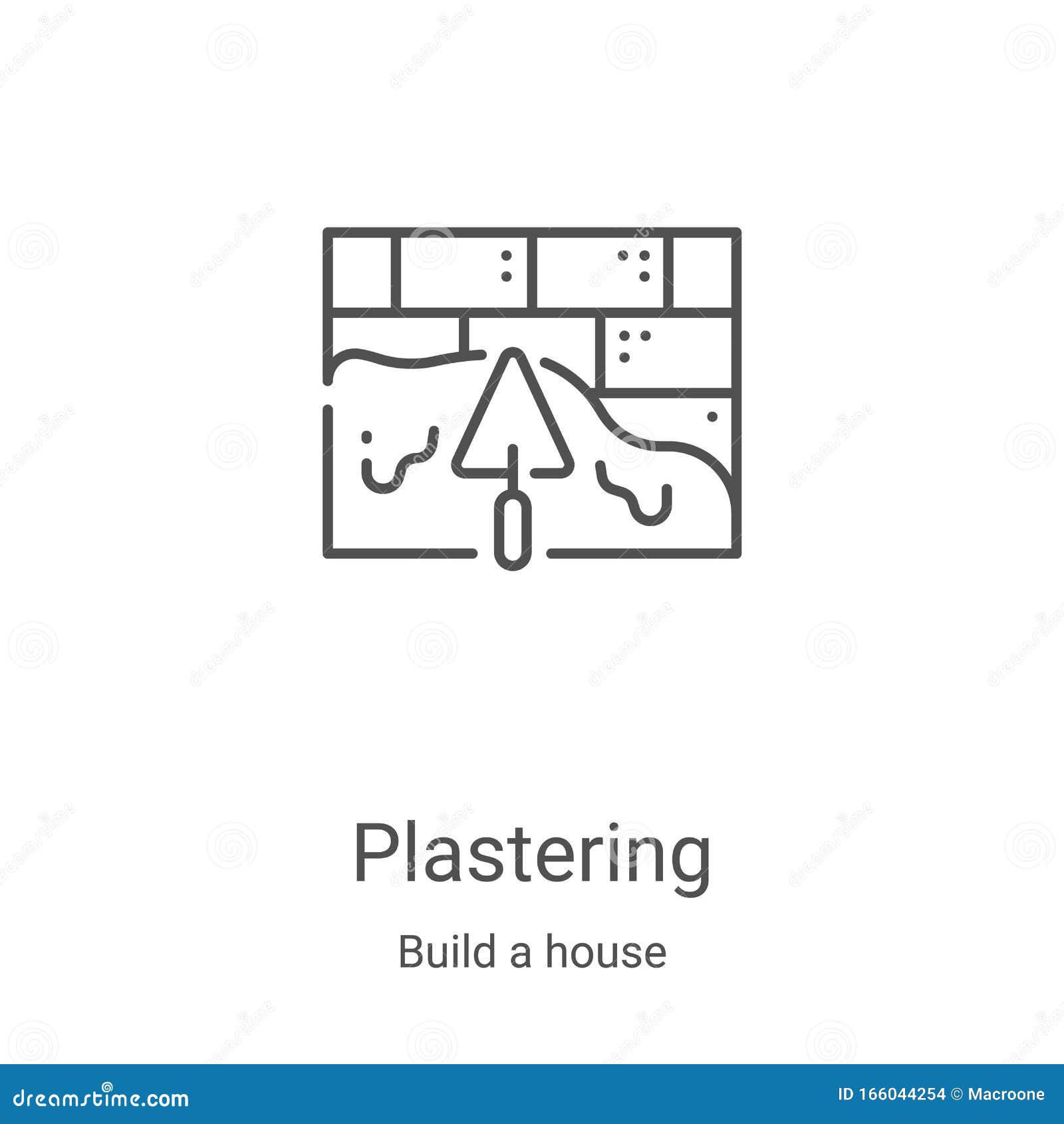 Plastering Icon Vector from Build a House Collection. Thin Line ...