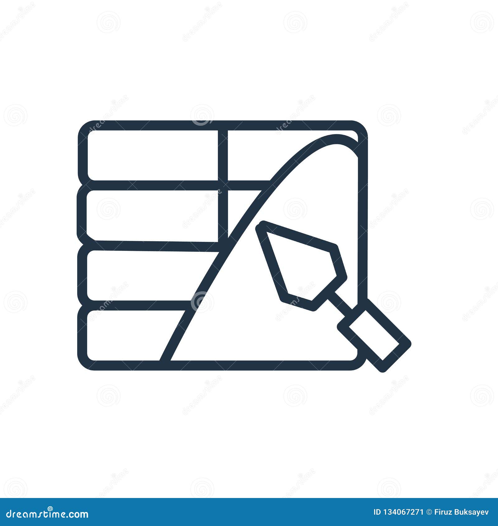 Plastering Icon Vector Isolated on White Background, Plastering Sign ...