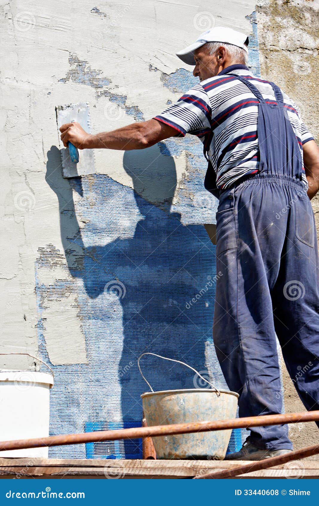 Plastering stock photo. Image of wall, plaster, work - 33440608