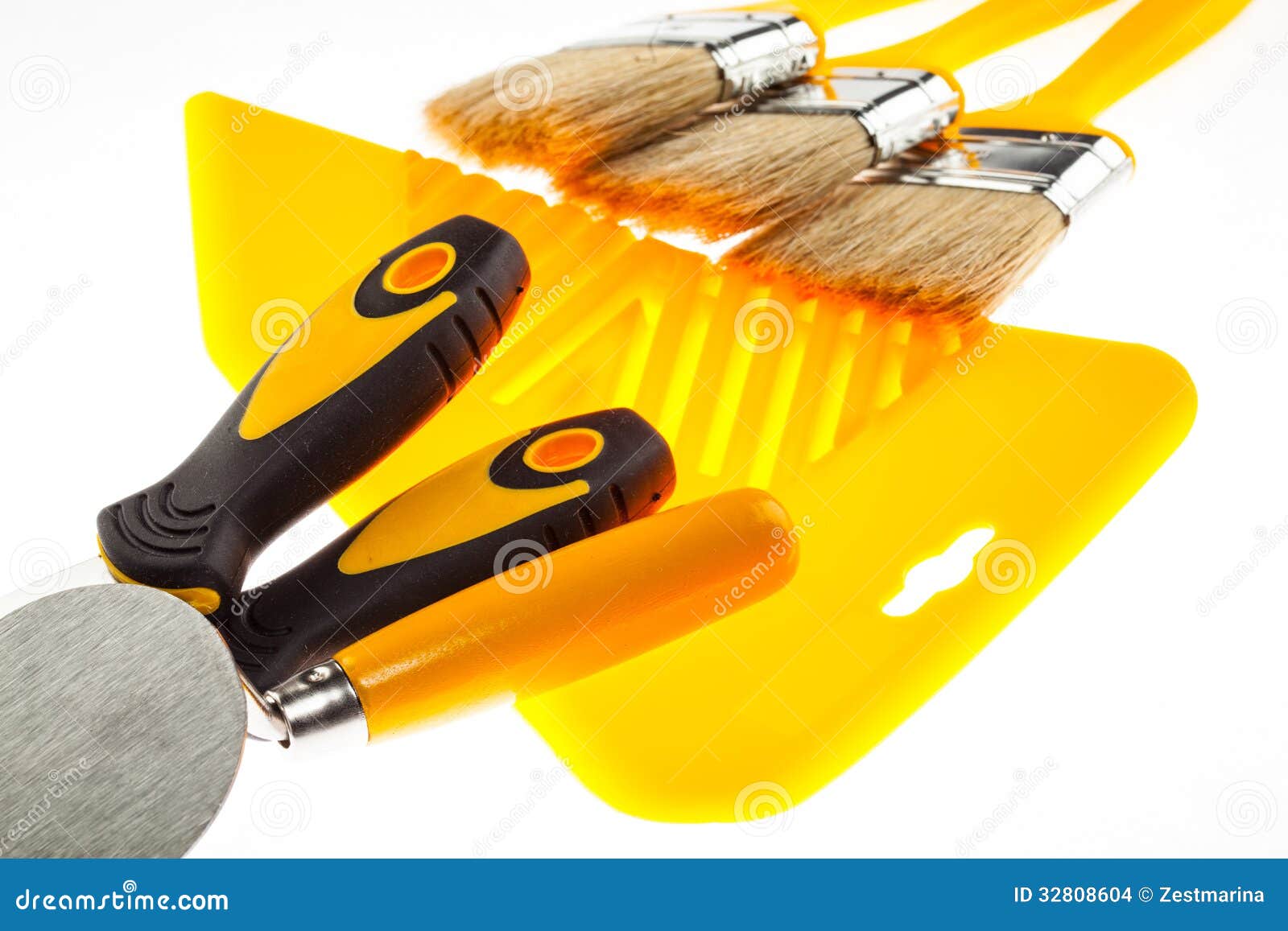 Plastering and Painting Construction Tools Stock Photo - Image of blade ...