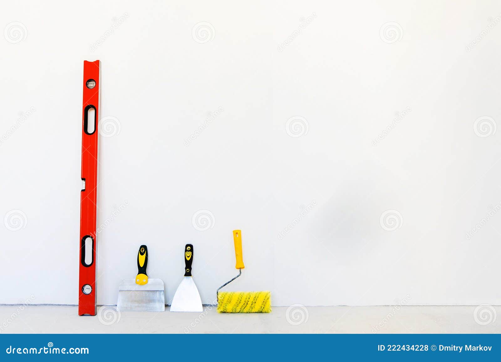 Plastering and Painting Tools Stock Photo - Image of precision ...