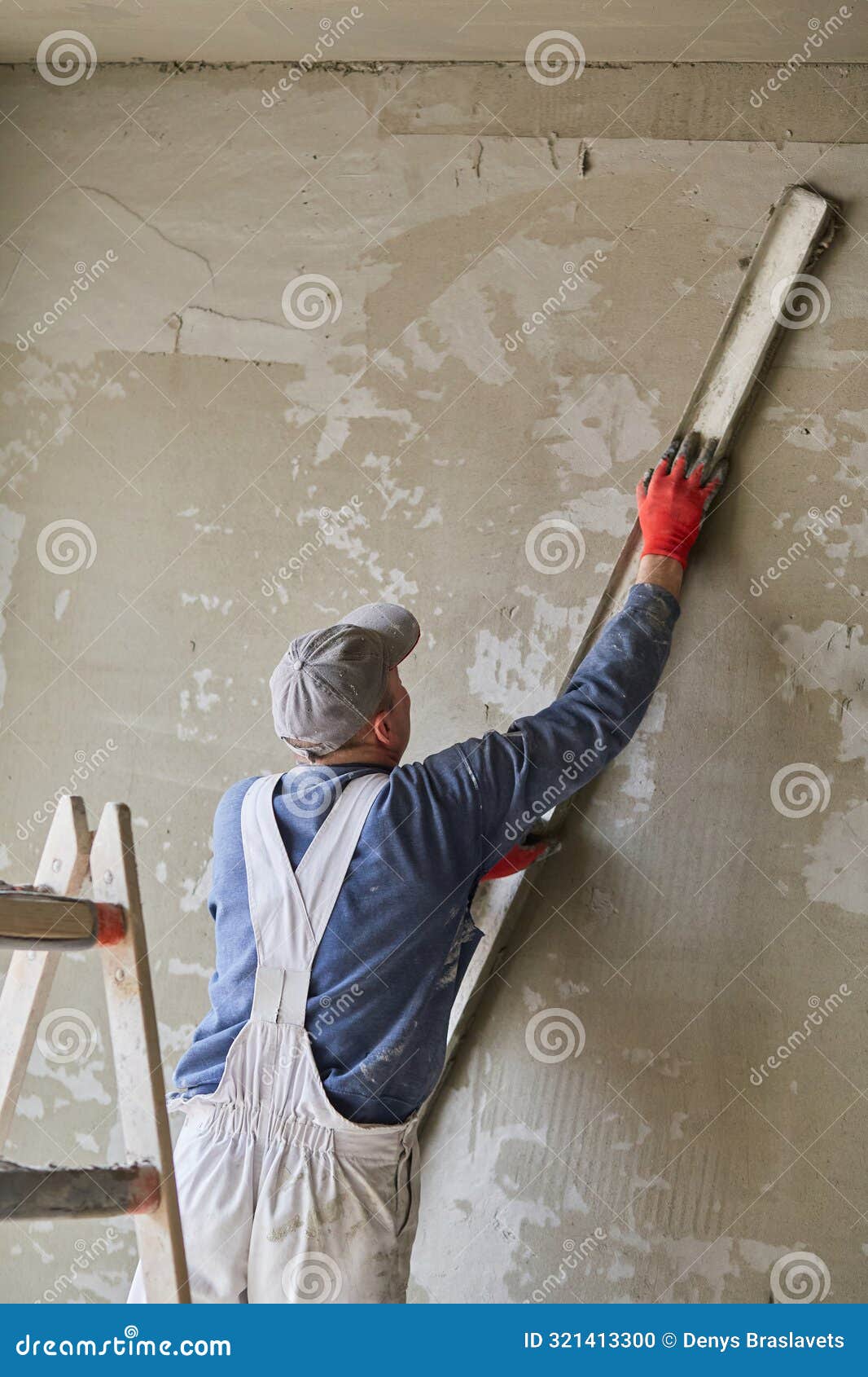 Plastering of Plaster Workers on the Walls for Building Stock Photo ...