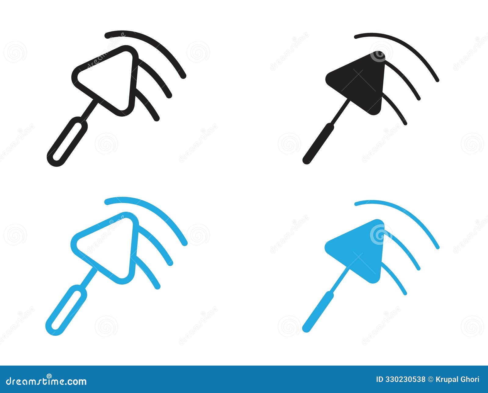 Plastering Process Icon Black and White Vector Outline Sign Stock ...