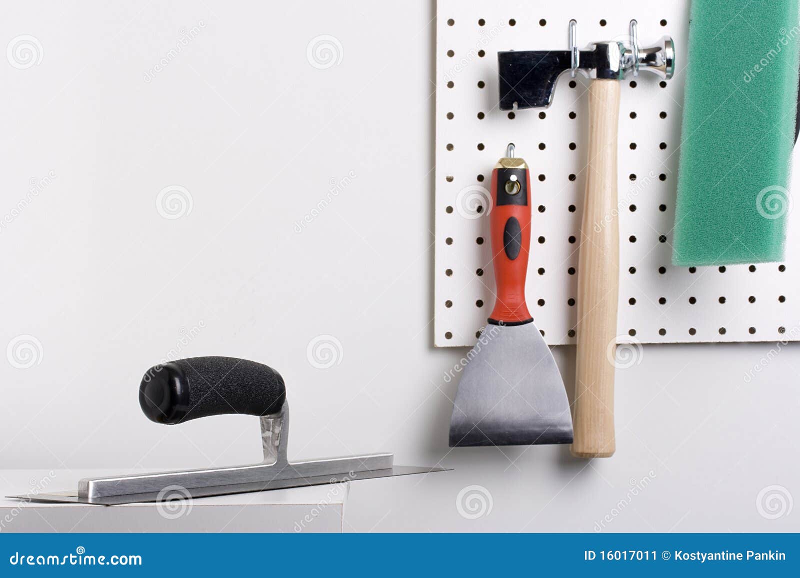 Plastering tools stock image. Image of construction, pegboard - 16017011