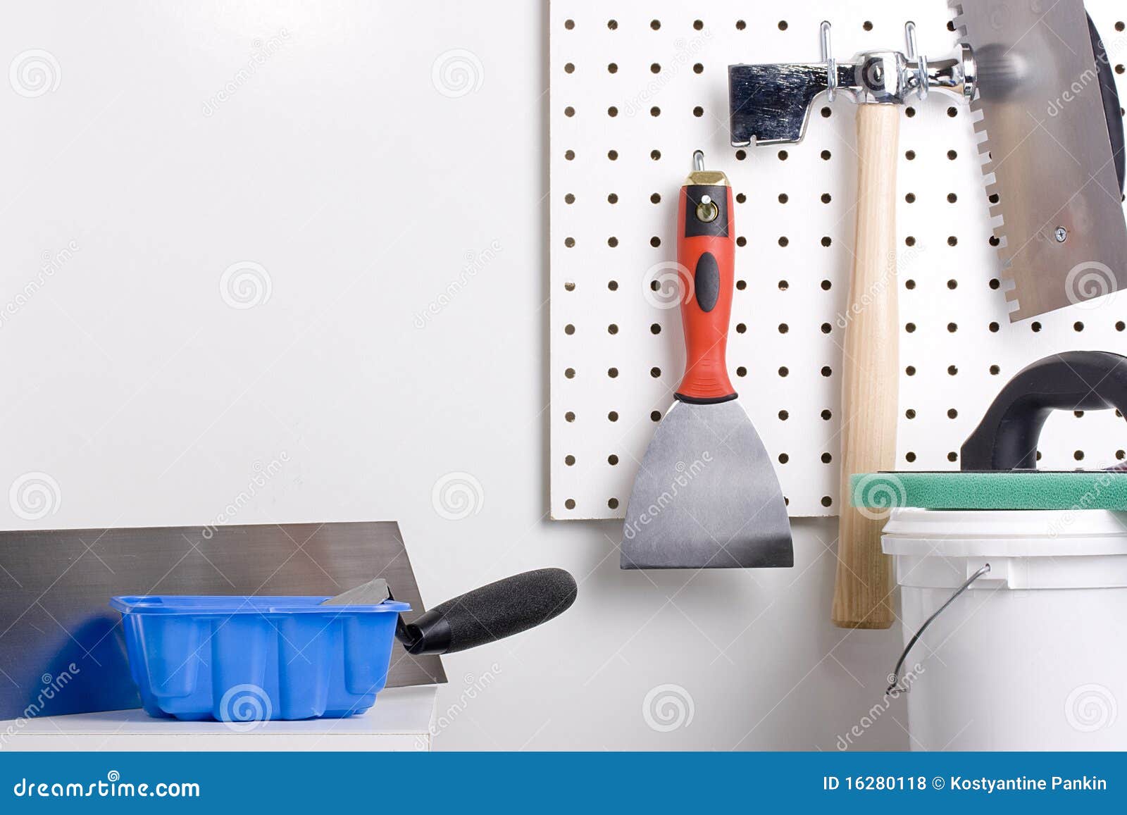 Plastering tools stock photo. Image of trowel, improvement - 16280118