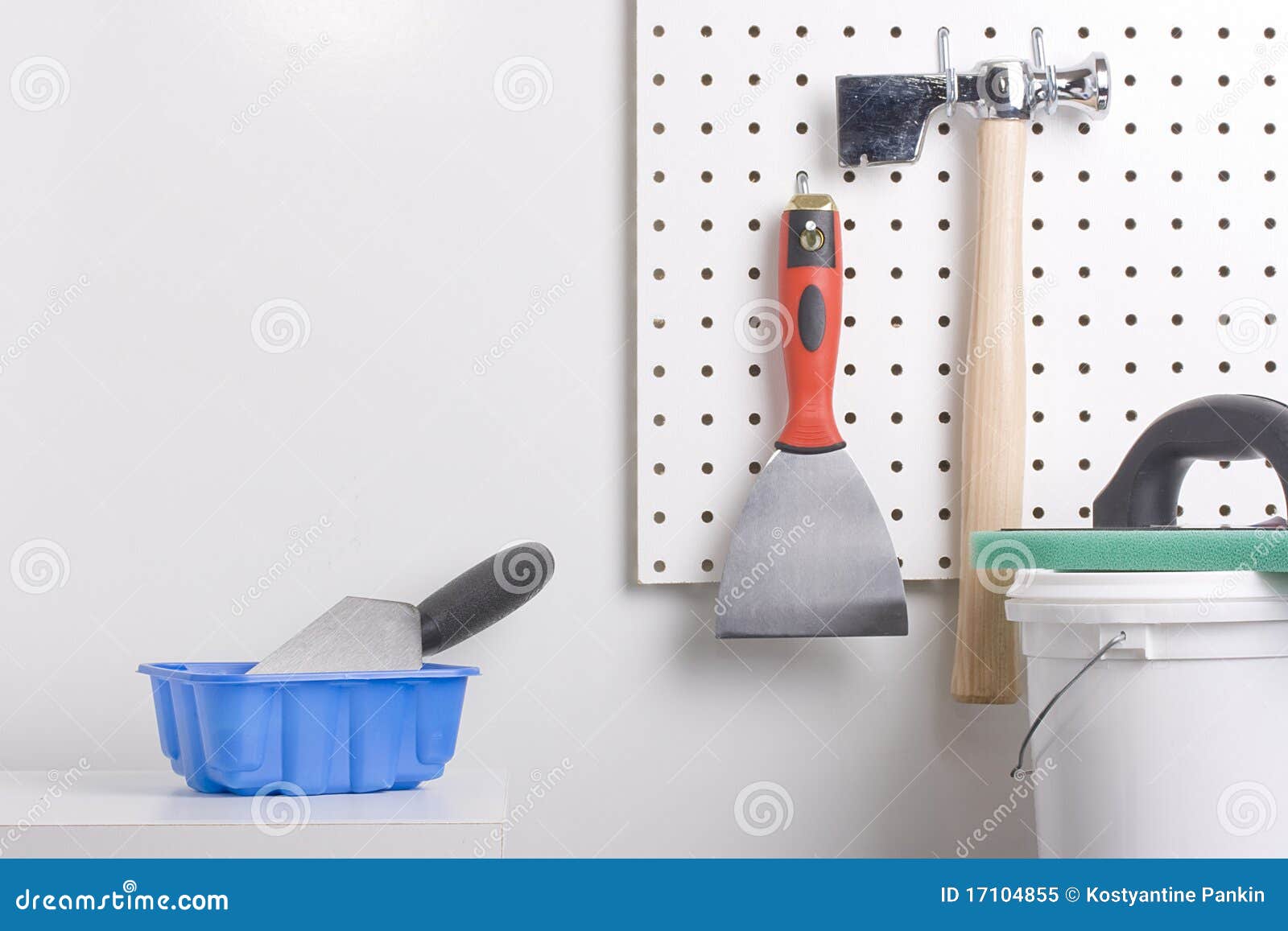 Plastering tools stock image. Image of remodeling, trowel - 17104855