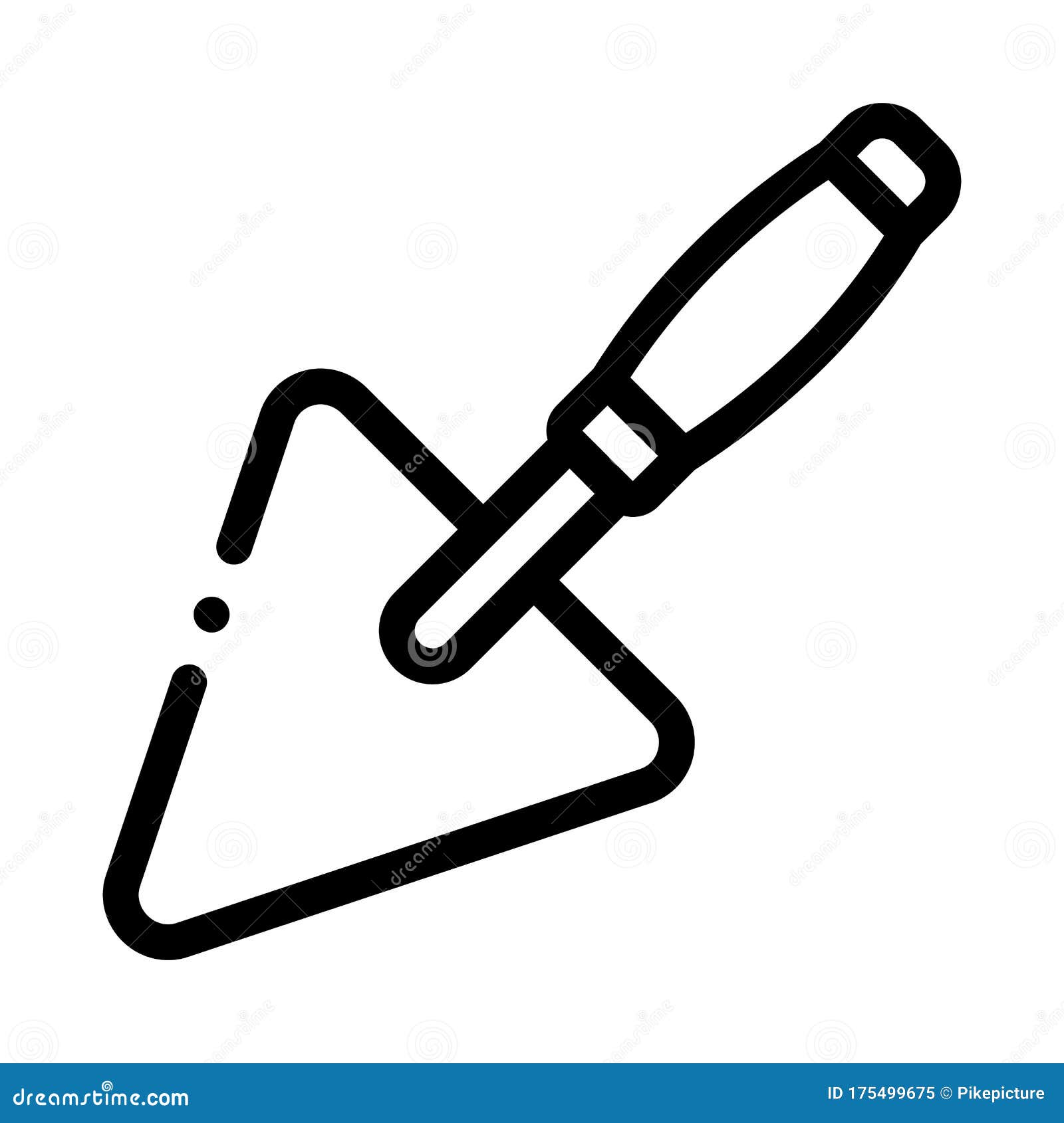 Plastering Trowel Icon Vector Outline Illustration Stock Vector ... Plastering Trowel Icon Vector Outline Illustration Stock Vector ...