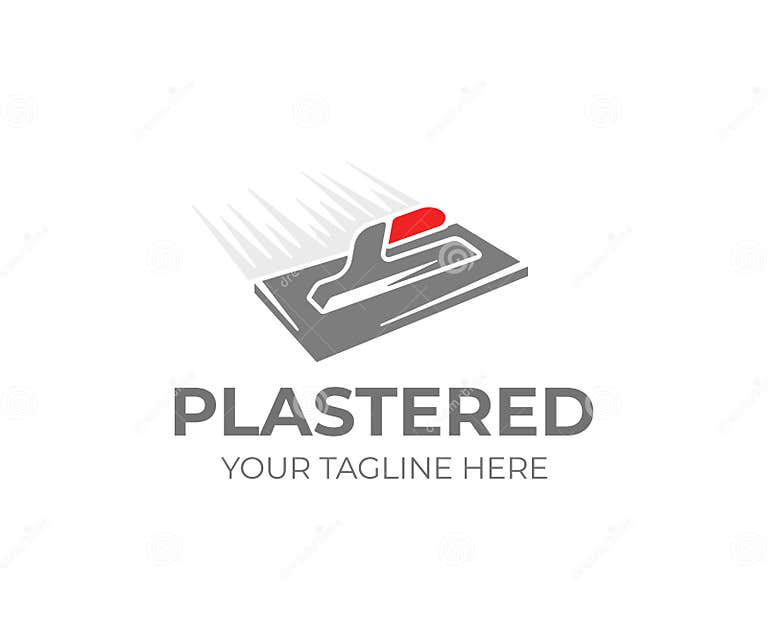 Plastering Trowel Logo Template. Plasterer Tool Vector Design Stock ...