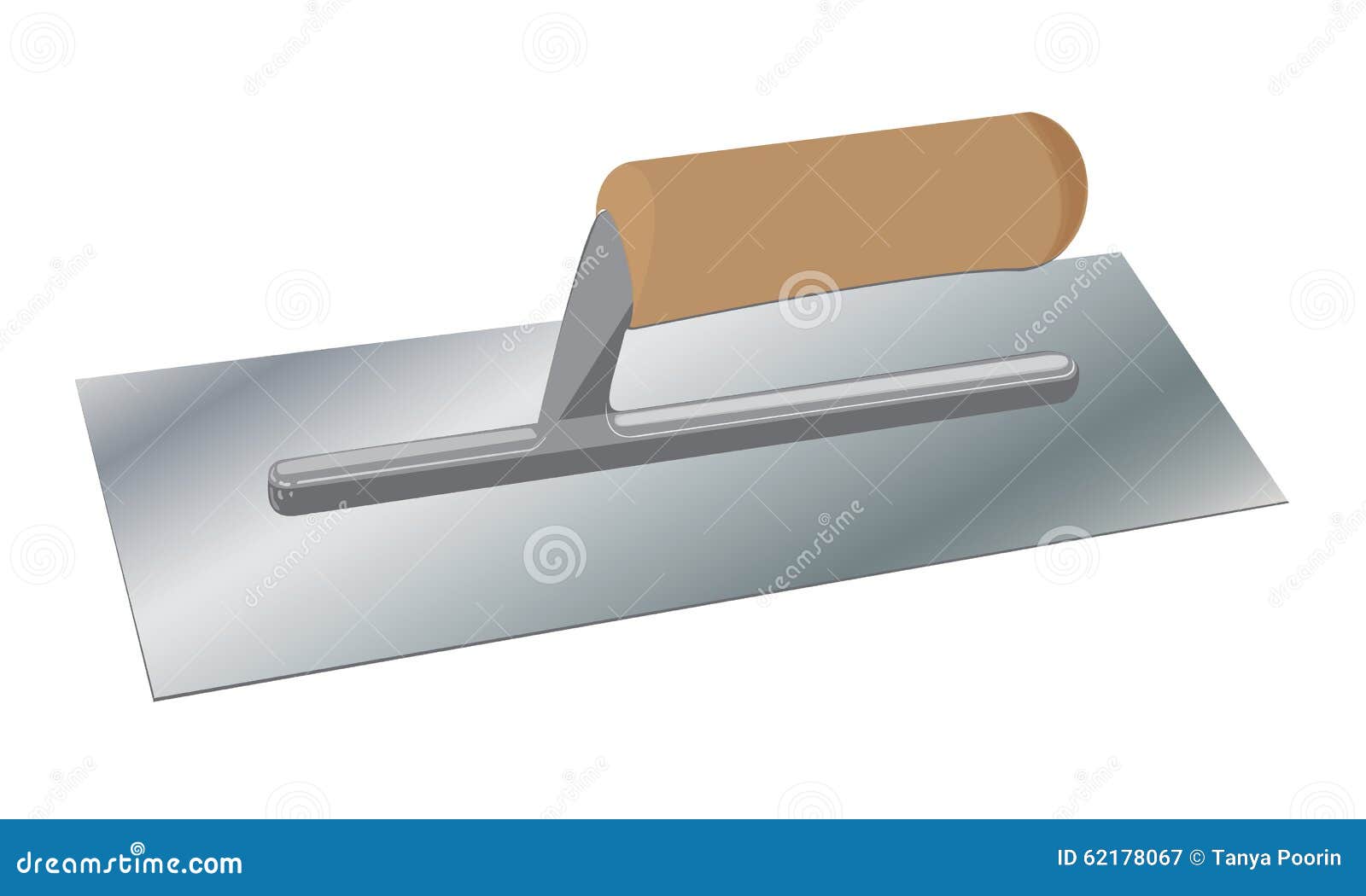 PLASTERING TROWEL stock vector. Illustration of wooden - 62178067