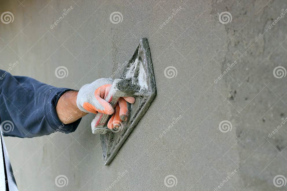 Plastering a Wall stock photo. Image of construction - 24260236